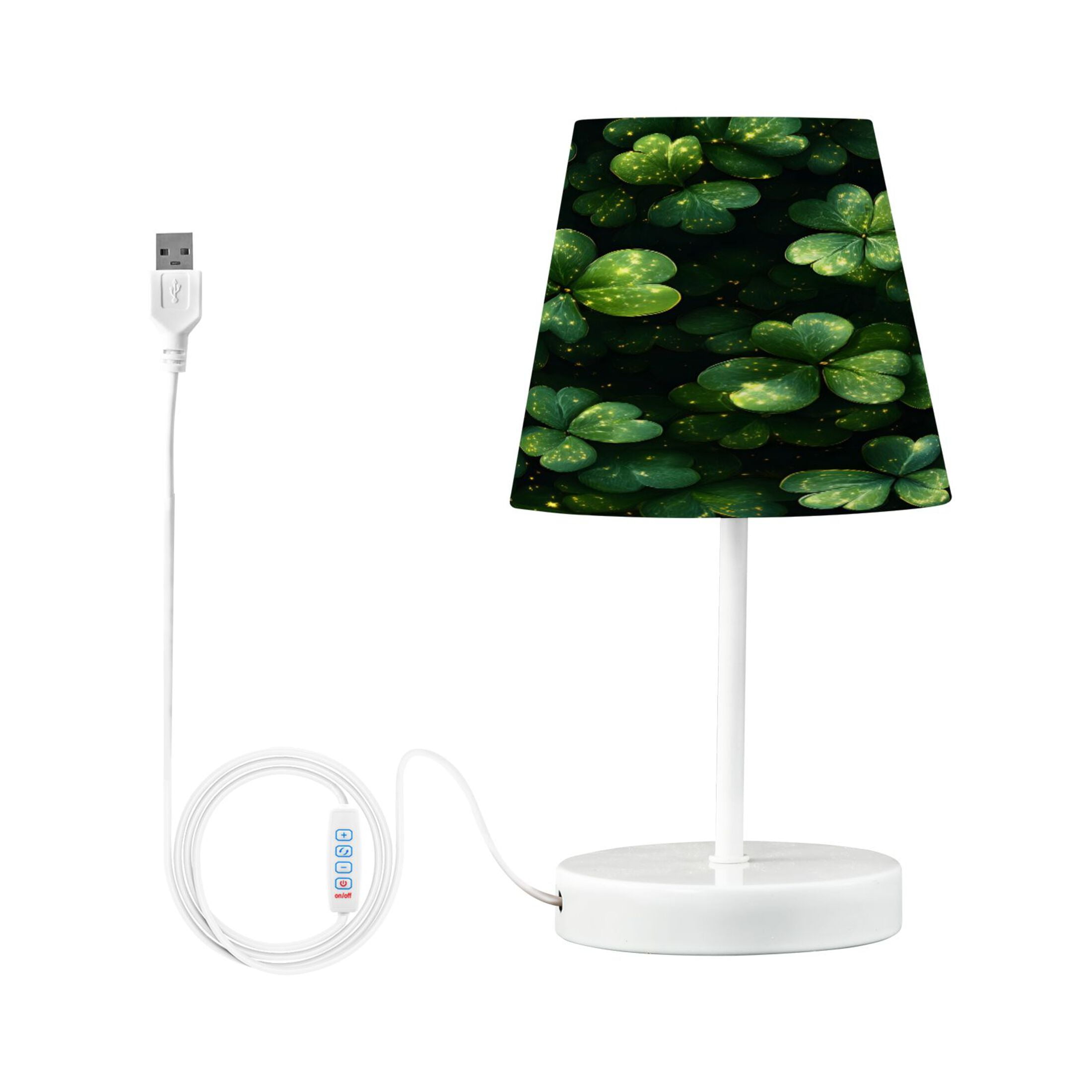 Ryvnso LED Bedside Table Lamp Clover Leaf Pattern Bedroom Desk Lamps ...