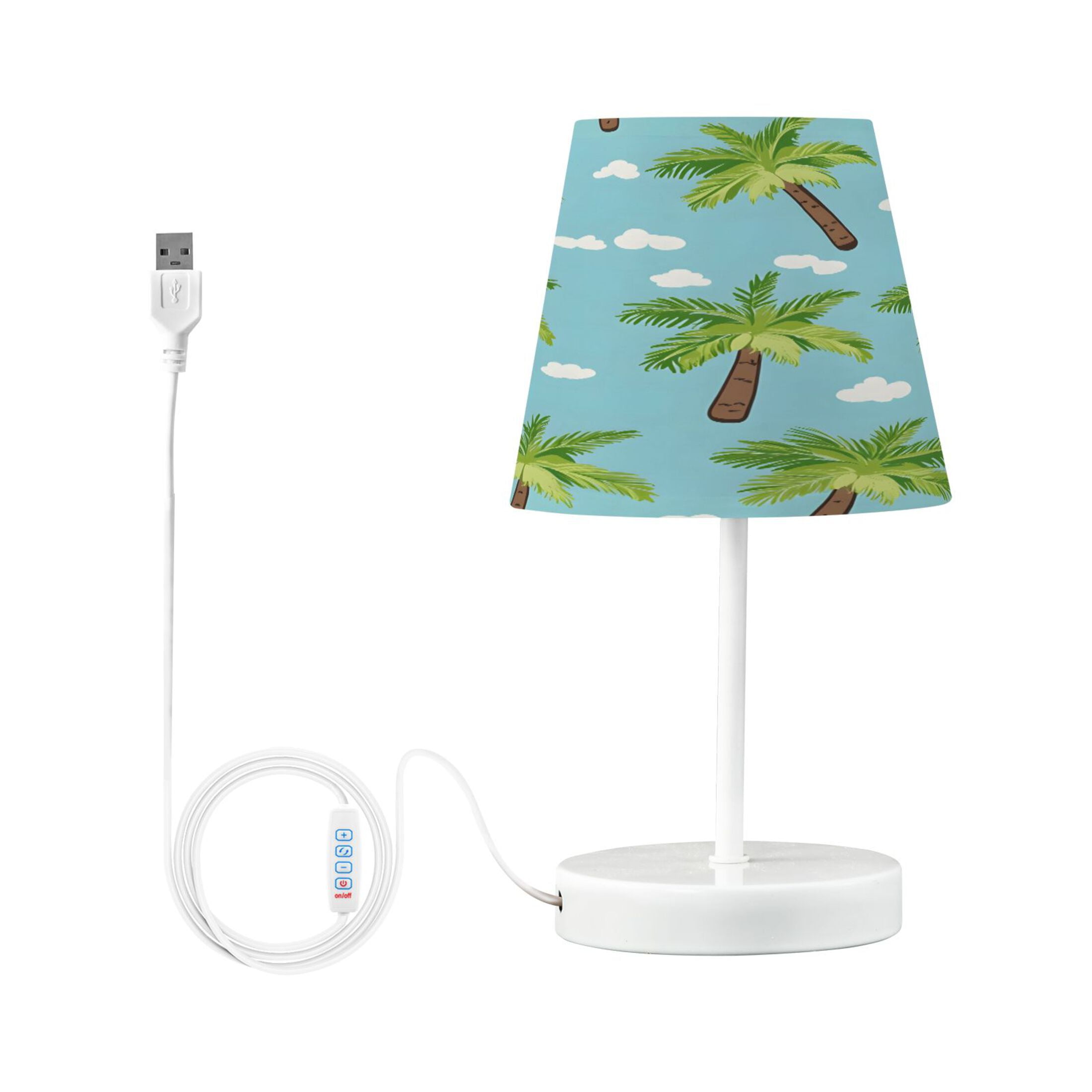 Ryvnso LED Bedside Table Lamp Coconut Palm Tree Bedroom Desk Lamps ...