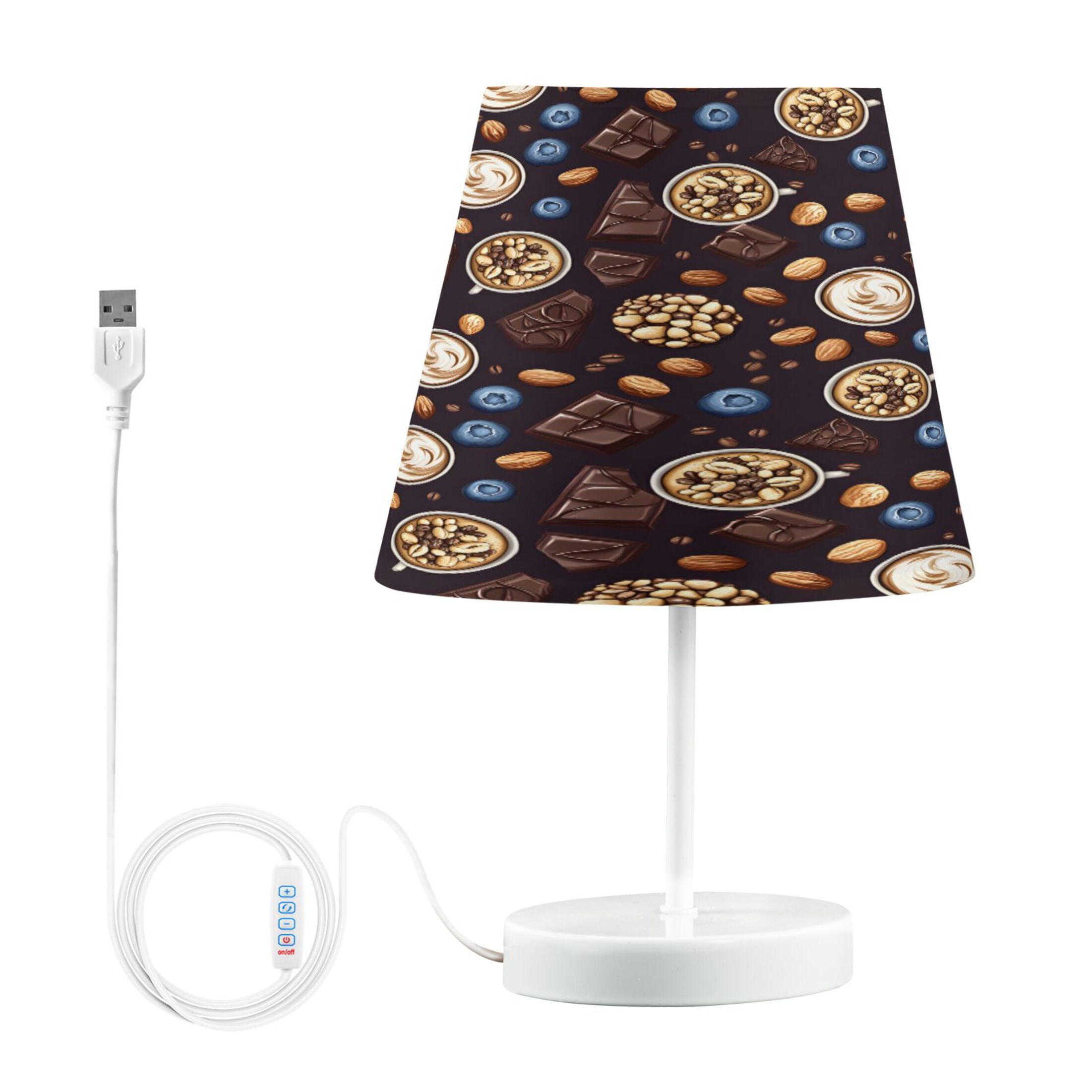 Ryvnso LED Bedside Table Lamp Coffee Blueberry Chocolate Bedroom Desk ...