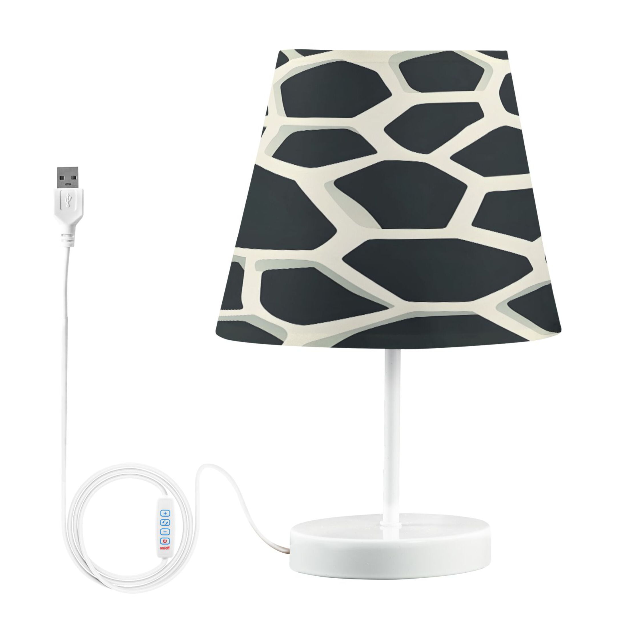 Ryvnso LED Bedside Table Lamp Cow Print Bedroom Desk Lamps Nightstand ...