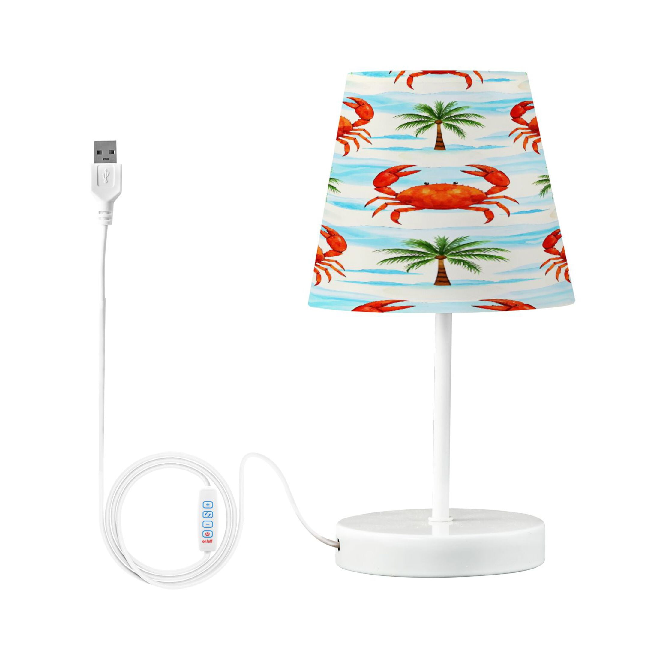 Ryvnso LED Bedside Table Lamp Crab Coconut Tree Bedroom Desk Lamps ...