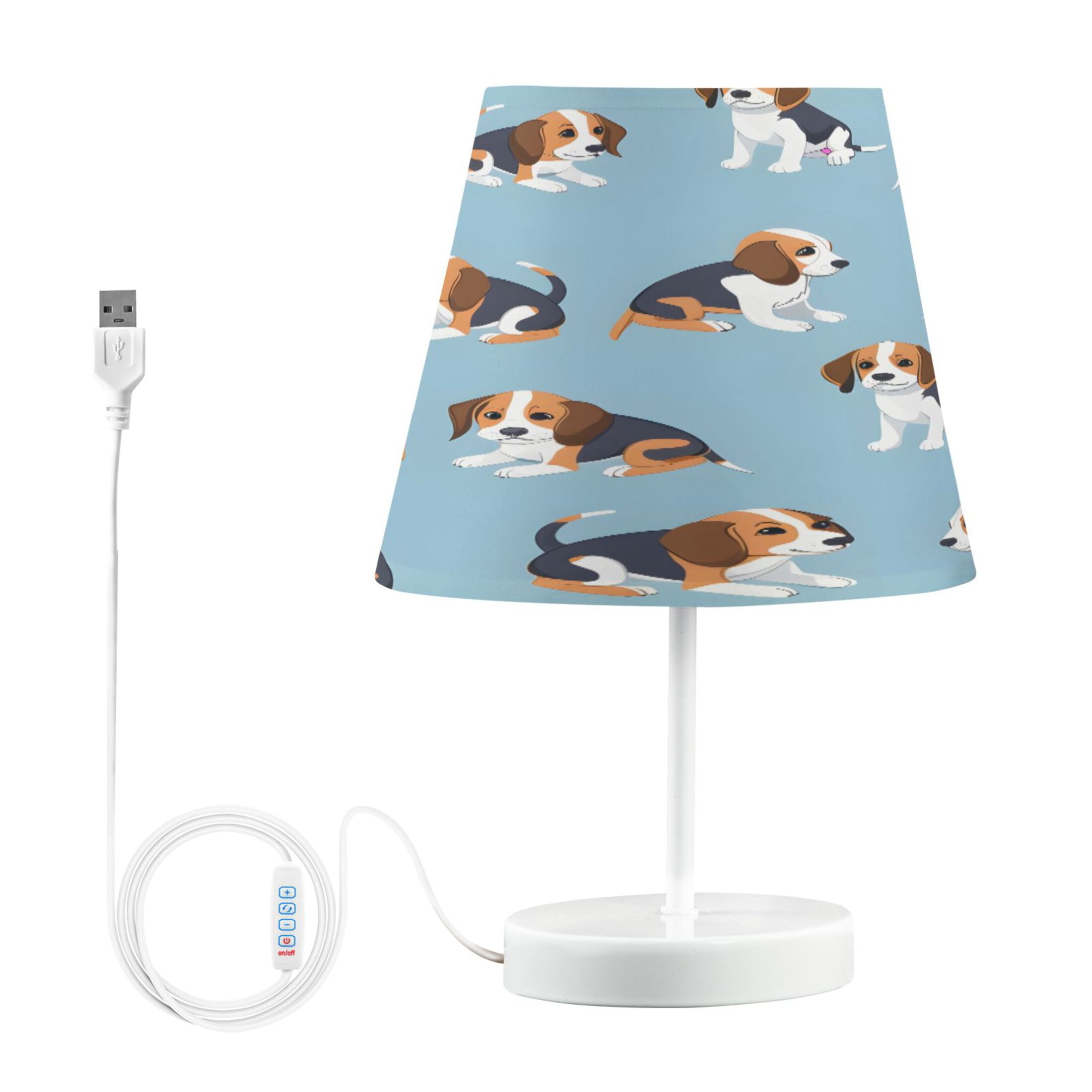 Ryvnso LED Bedside Table Lamp Cute Beagle Dogs Bedroom Desk Lamps ...