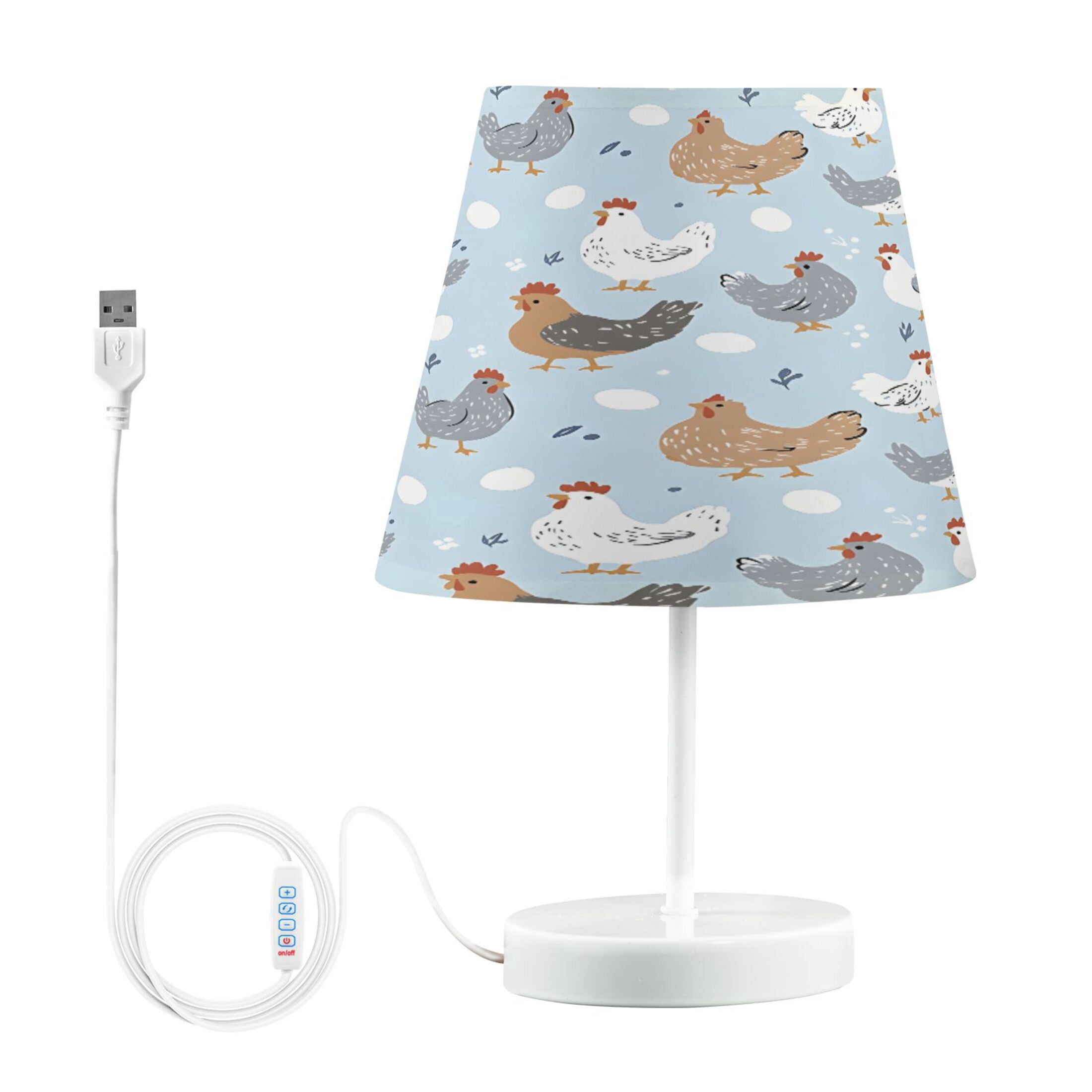 Ryvnso LED Bedside Table Lamp Cute Chickens Eggs Bedroom Desk Lamps ...