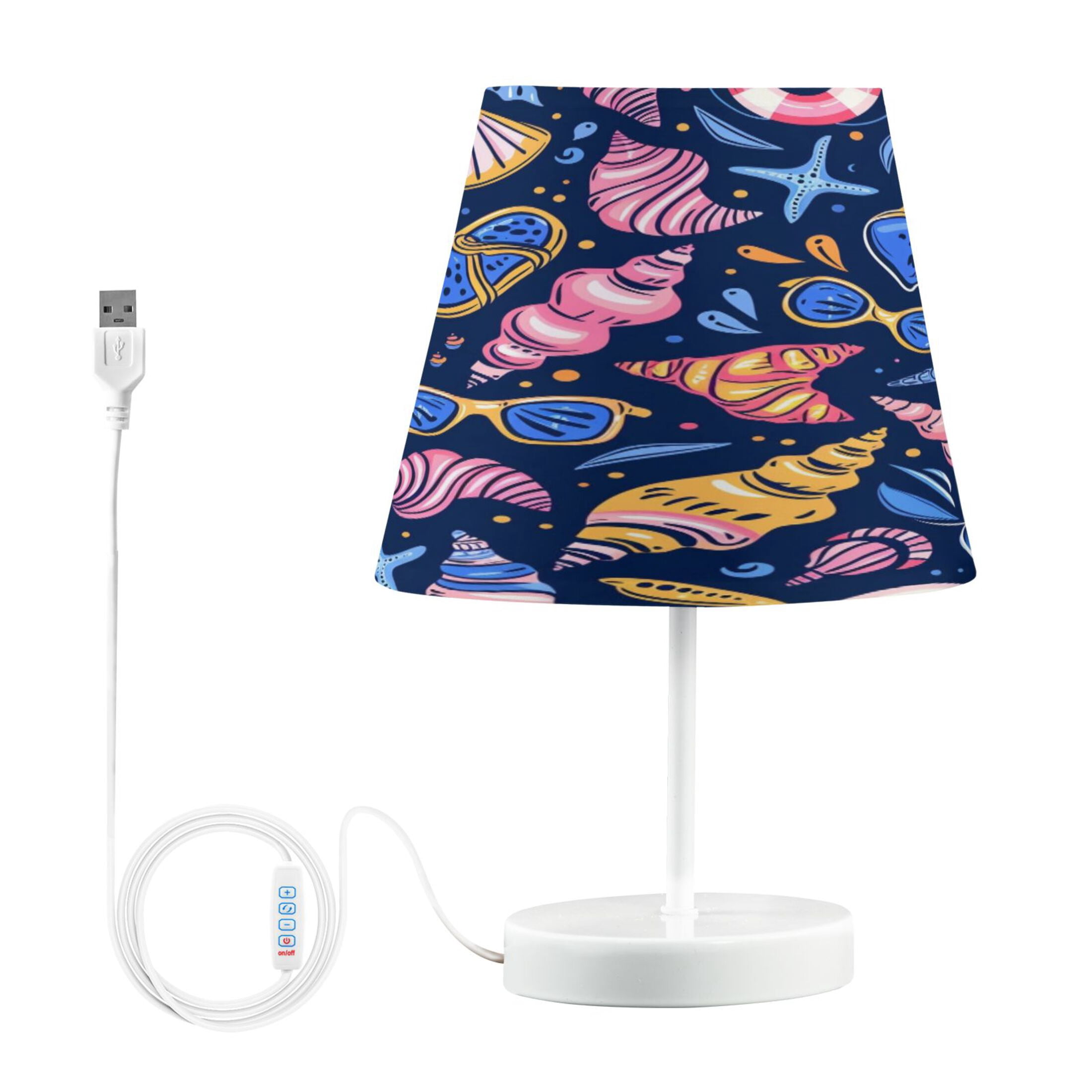 Ryvnso LED Bedside Table Lamp Cute Conch Sea Shells Bedroom Desk Lamps ...