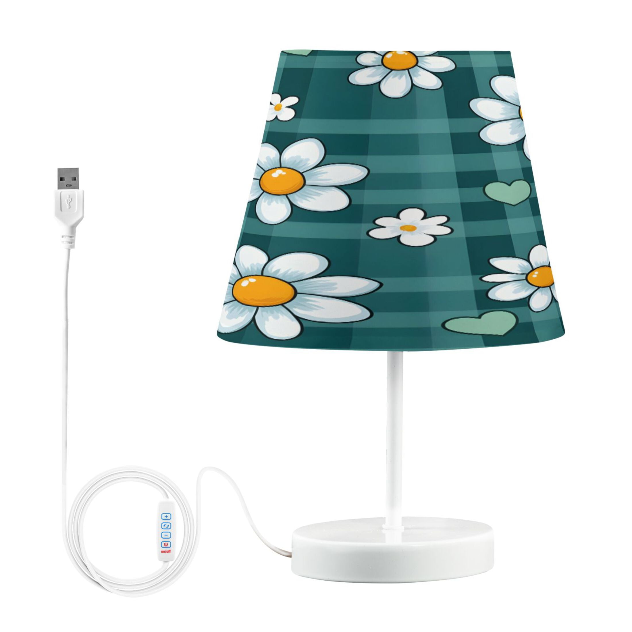 Ryvnso LED Bedside Table Lamp Cute Daisy Flower Bedroom Desk Lamps ...