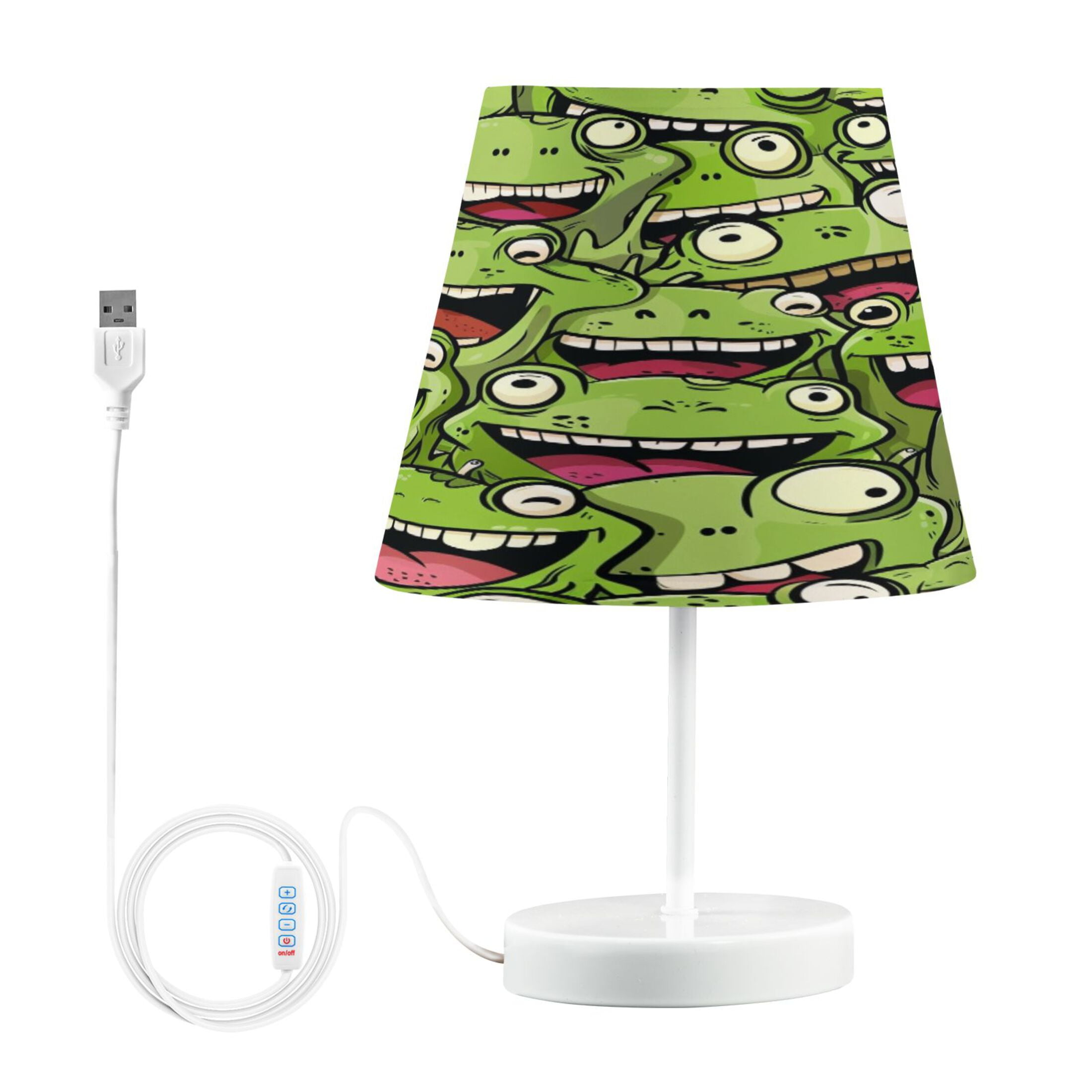 Ryvnso LED Bedside Table Lamp Cute Doodle Frog Bedroom Desk Lamps ...