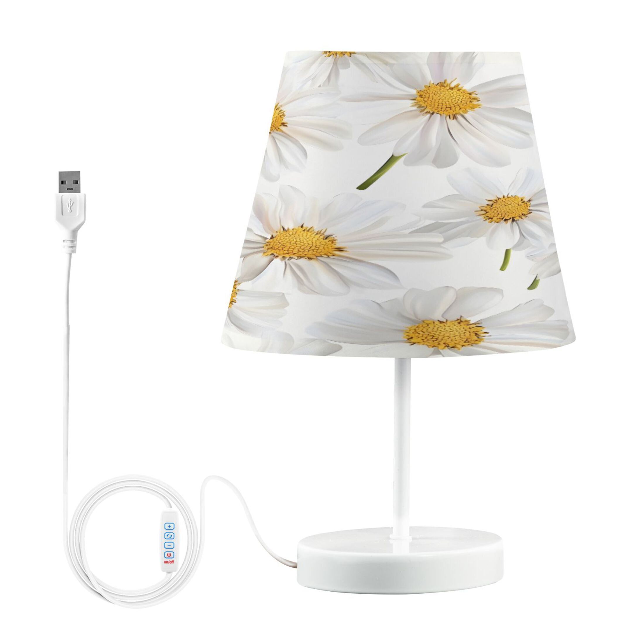 Ryvnso LED Bedside Table Lamp Daisy Flower Bedroom Desk Lamps ...