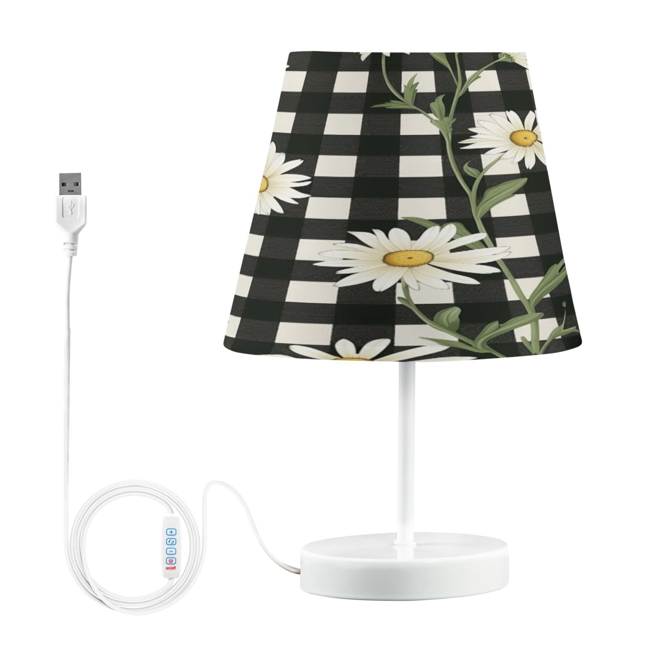 Ryvnso LED Bedside Table Lamp Daisy Flower and Lattice Bedroom Desk ...