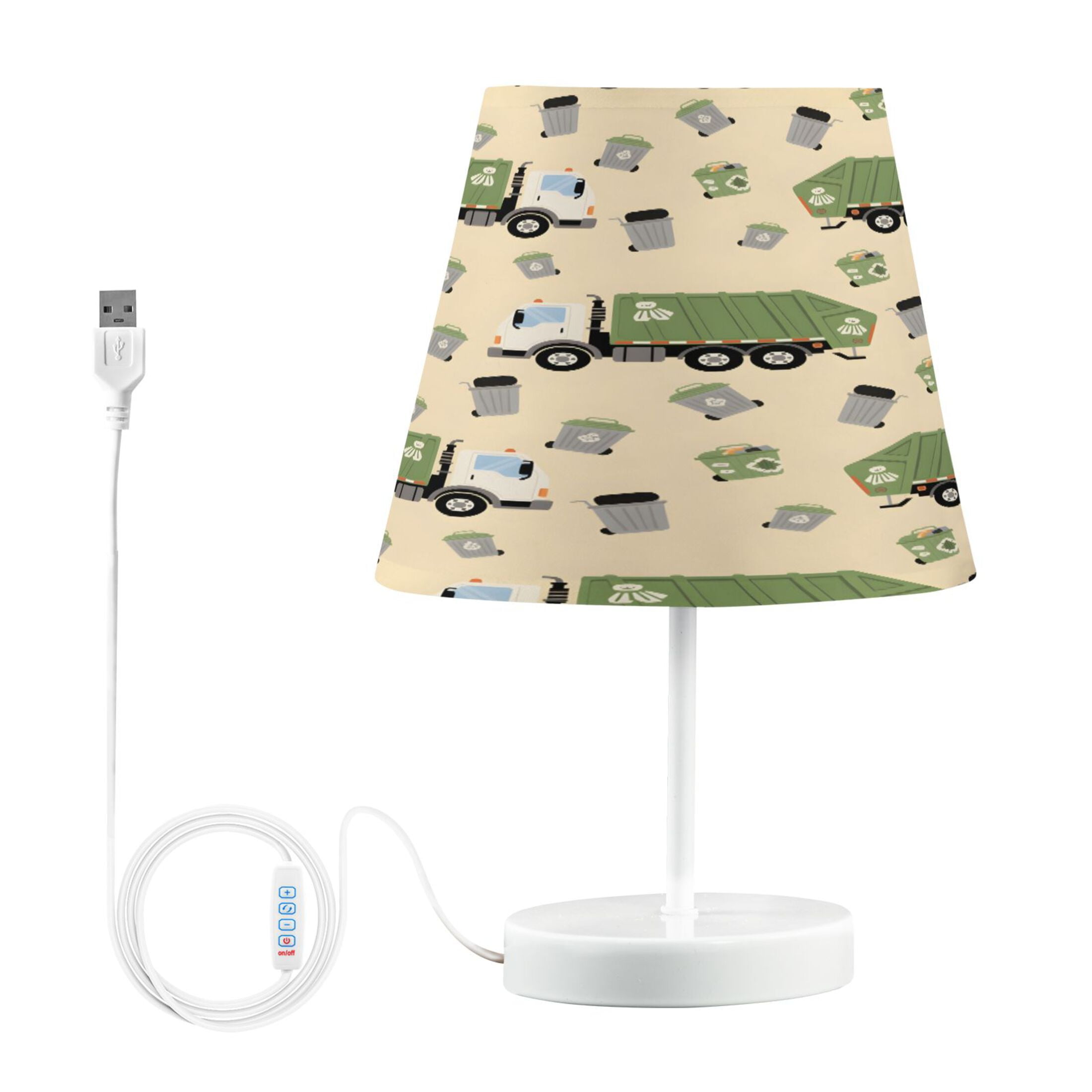Ryvnso LED Bedside Table Lamp Garbage Trucks Bedroom Desk Lamps ...