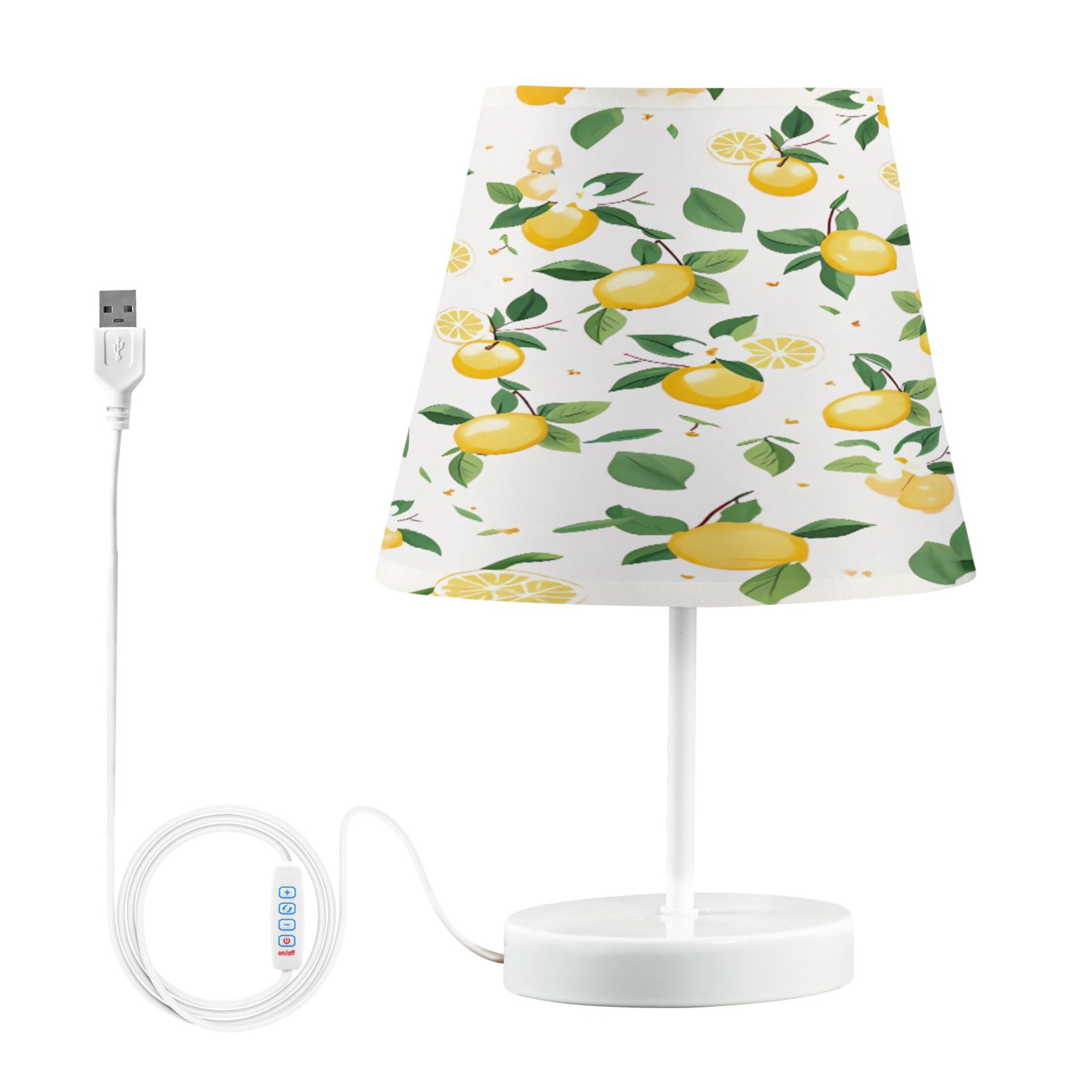 Ryvnso LED Bedside Table Lamp Lemon with Leaves Flowers Bedroom Desk ...