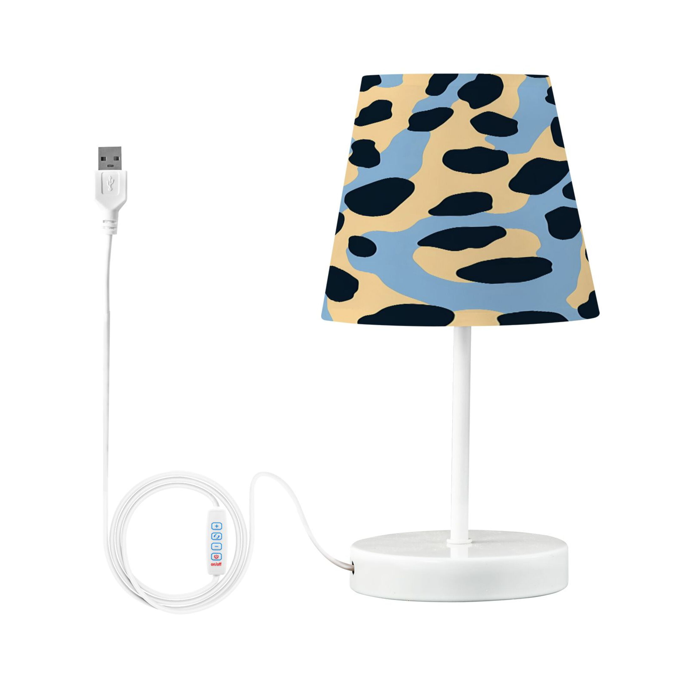 Ryvnso LED Bedside Table Lamp Leopard Blue-h1 Bedroom Desk Lamps ...