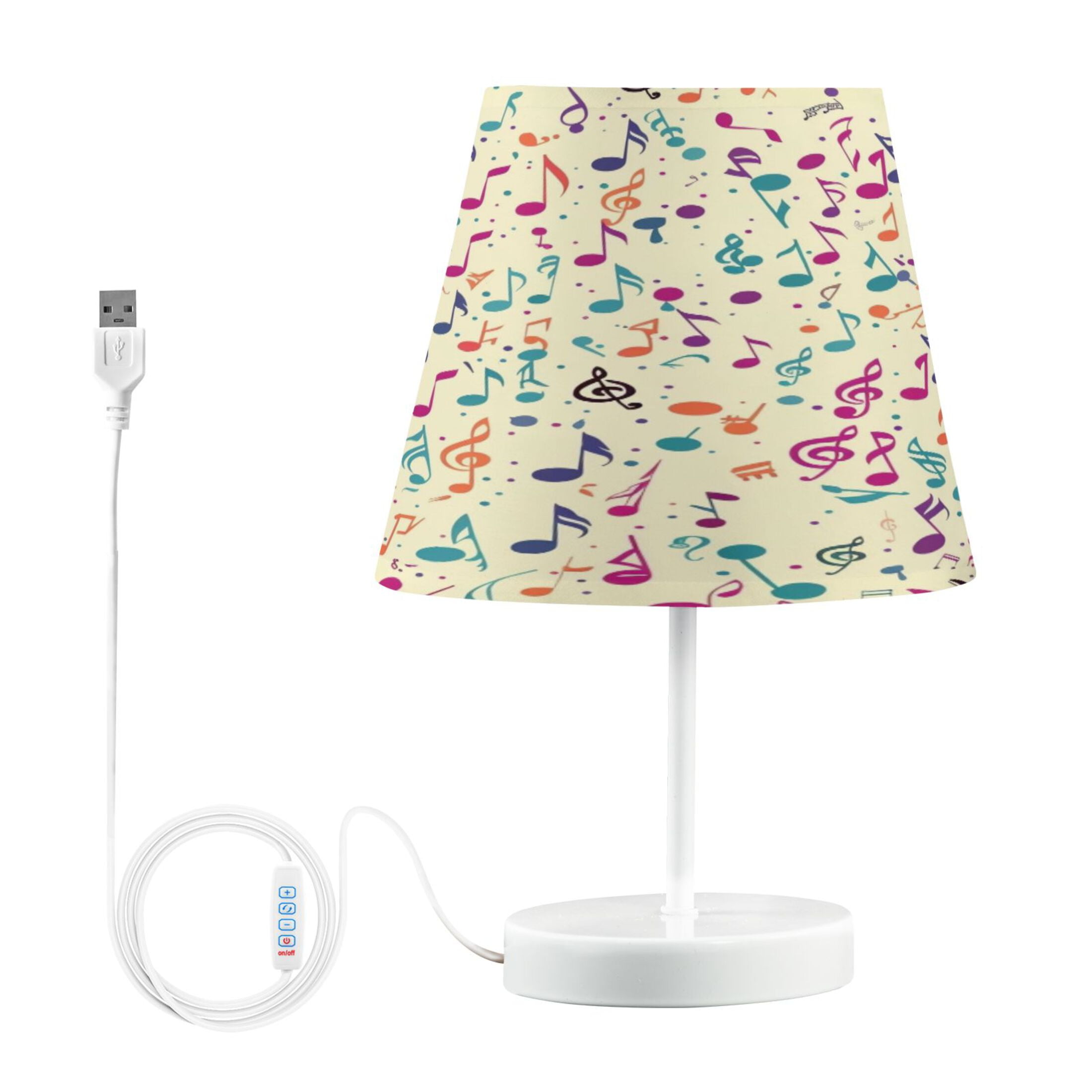 Ryvnso LED Bedside Table Lamp Music Notes Bedroom Desk Lamps Nightstand ...
