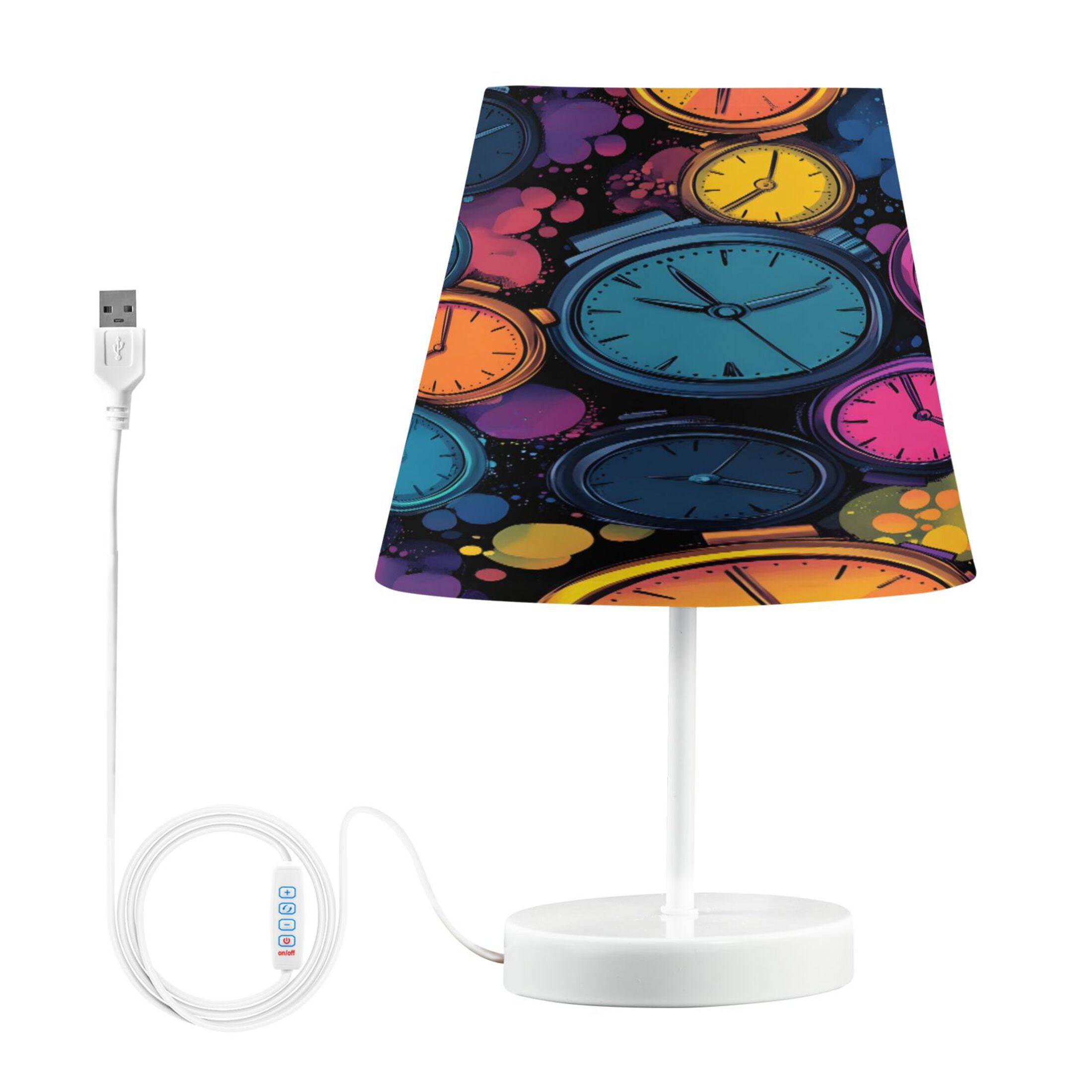 Ryvnso LED Bedside Table Lamp Retro Alarm Clocks Bedroom Desk Lamps ...