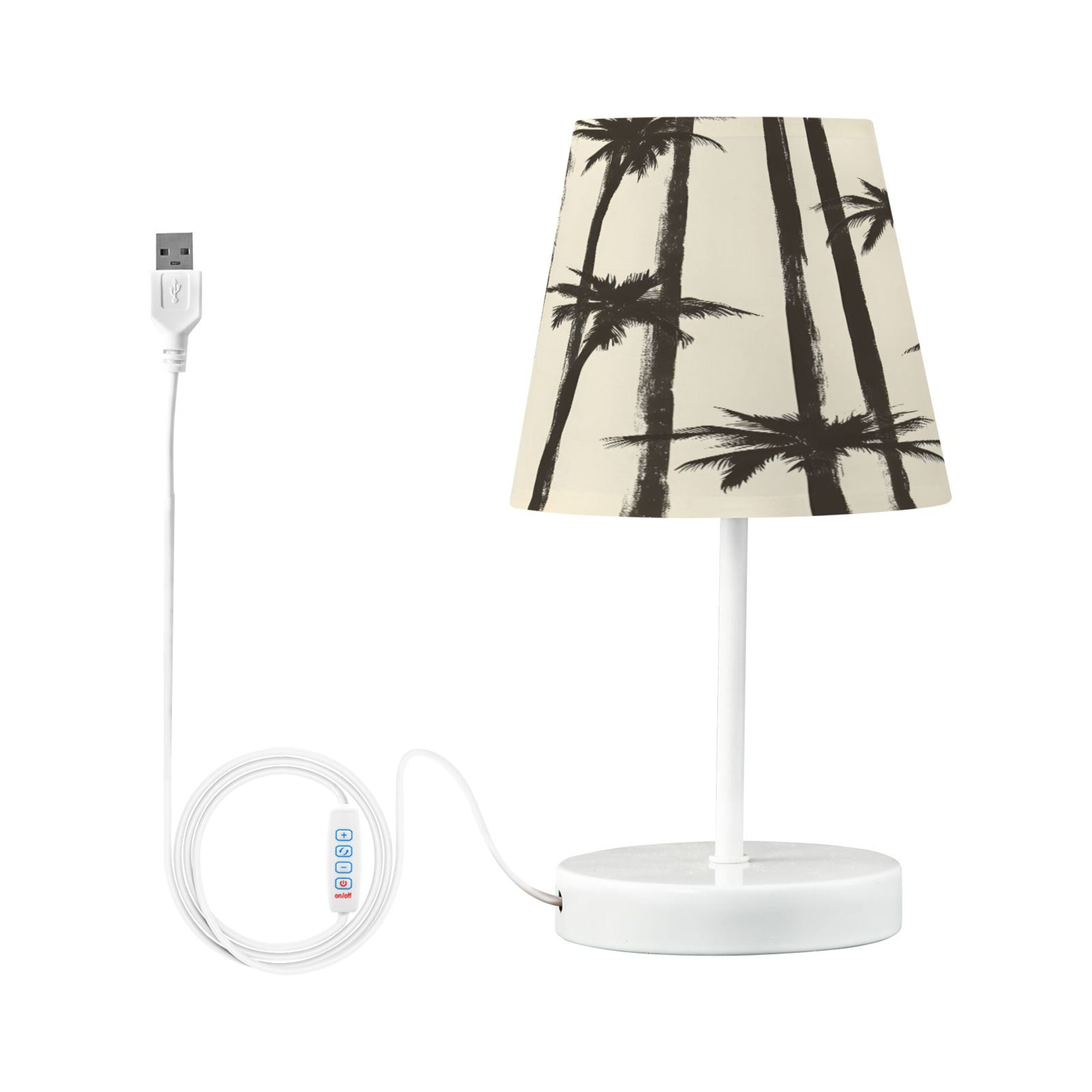 Ryvnso LED Bedside Table Lamp Retro Palm Tree Bedroom Desk Lamps ...