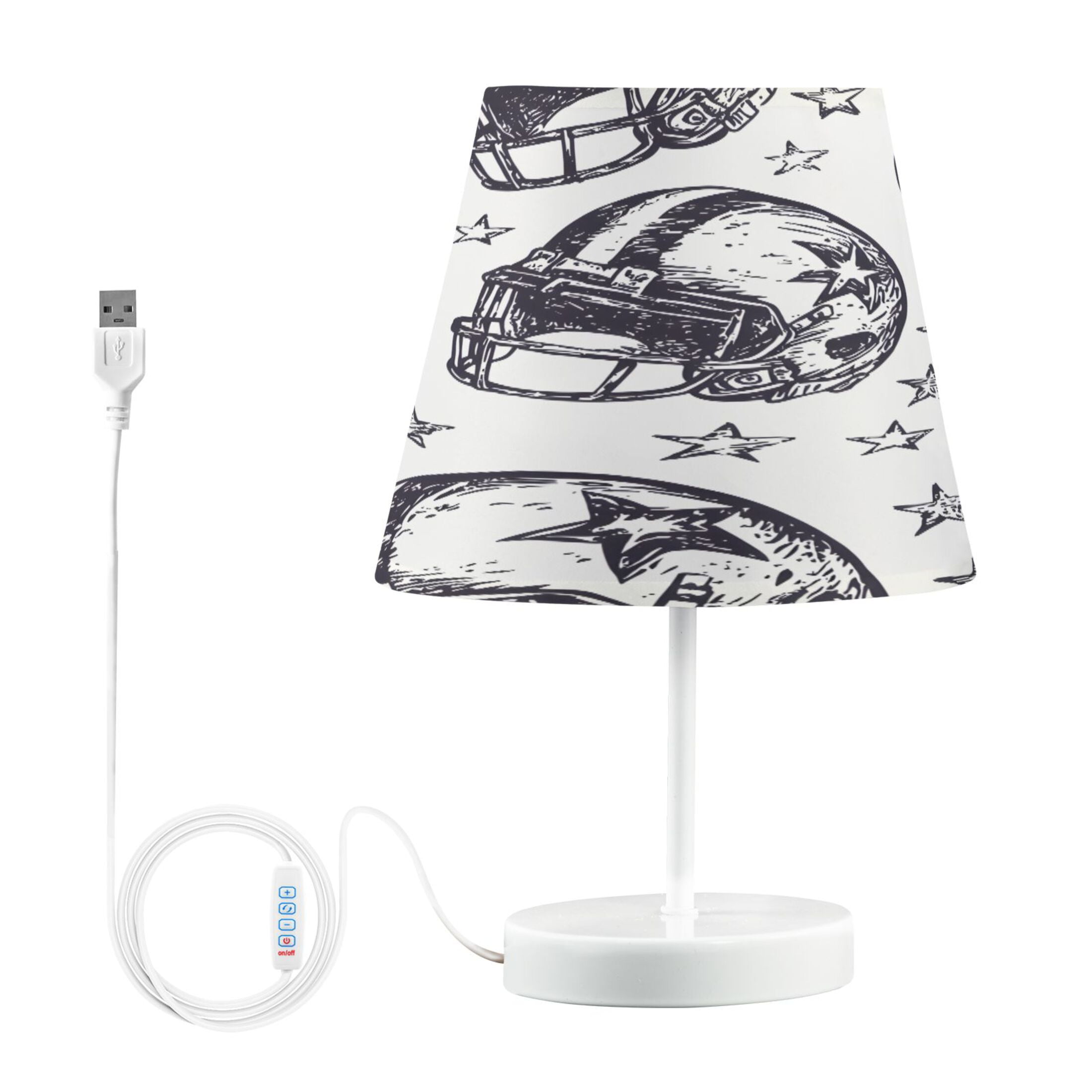 Ryvnso LED Bedside Table Lamp Retro Rugby Football Bedroom Desk Lamps ...