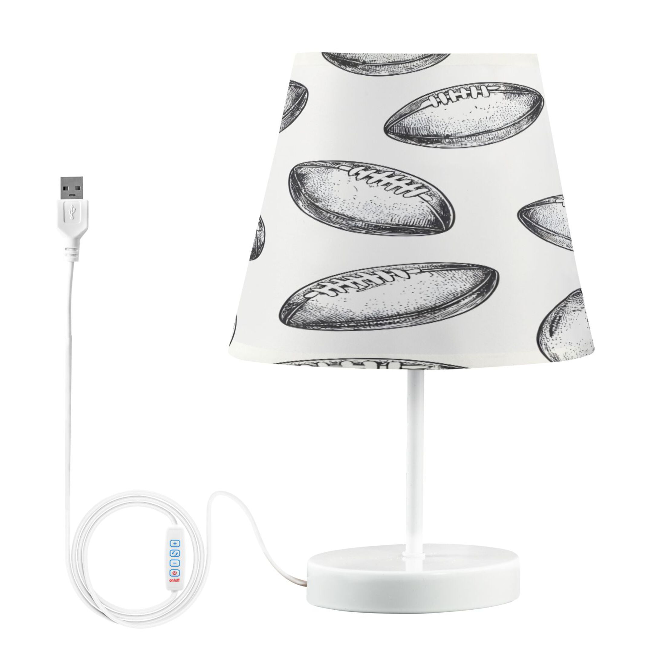 Ryvnso LED Bedside Table Lamp Rugby Balls Football Bedroom Desk Lamps ...