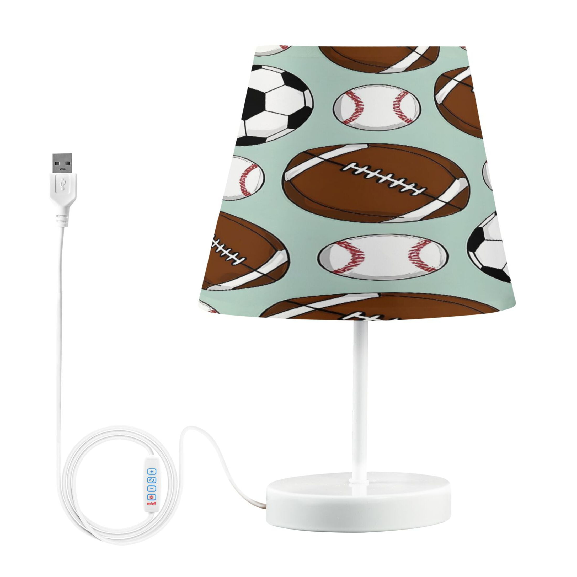 Ryvnso LED Bedside Table Lamp Rugby Football Baseball Bedroom Desk ...