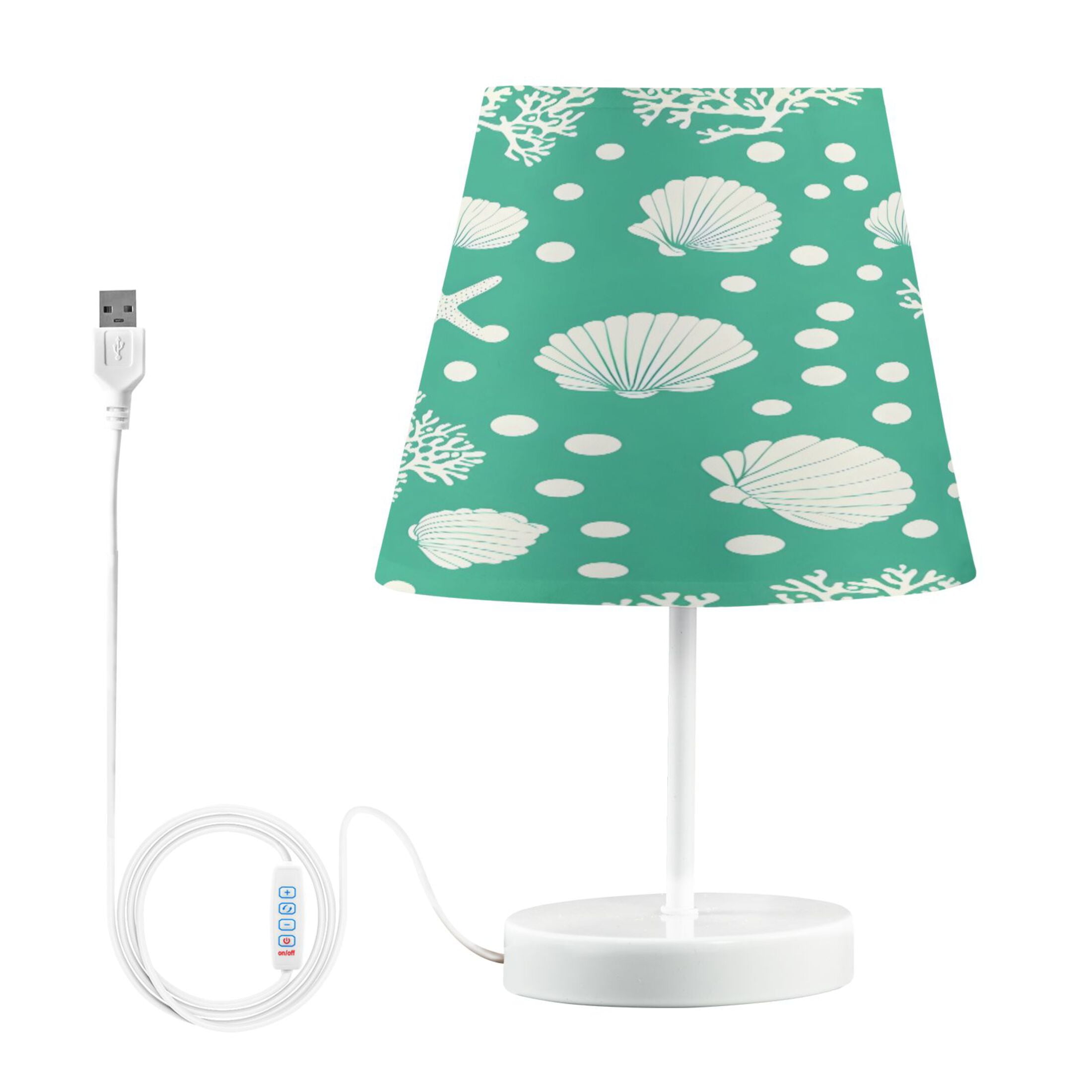 Ryvnso LED Bedside Table Lamp Seashell Coral Bedroom Desk Lamps ...