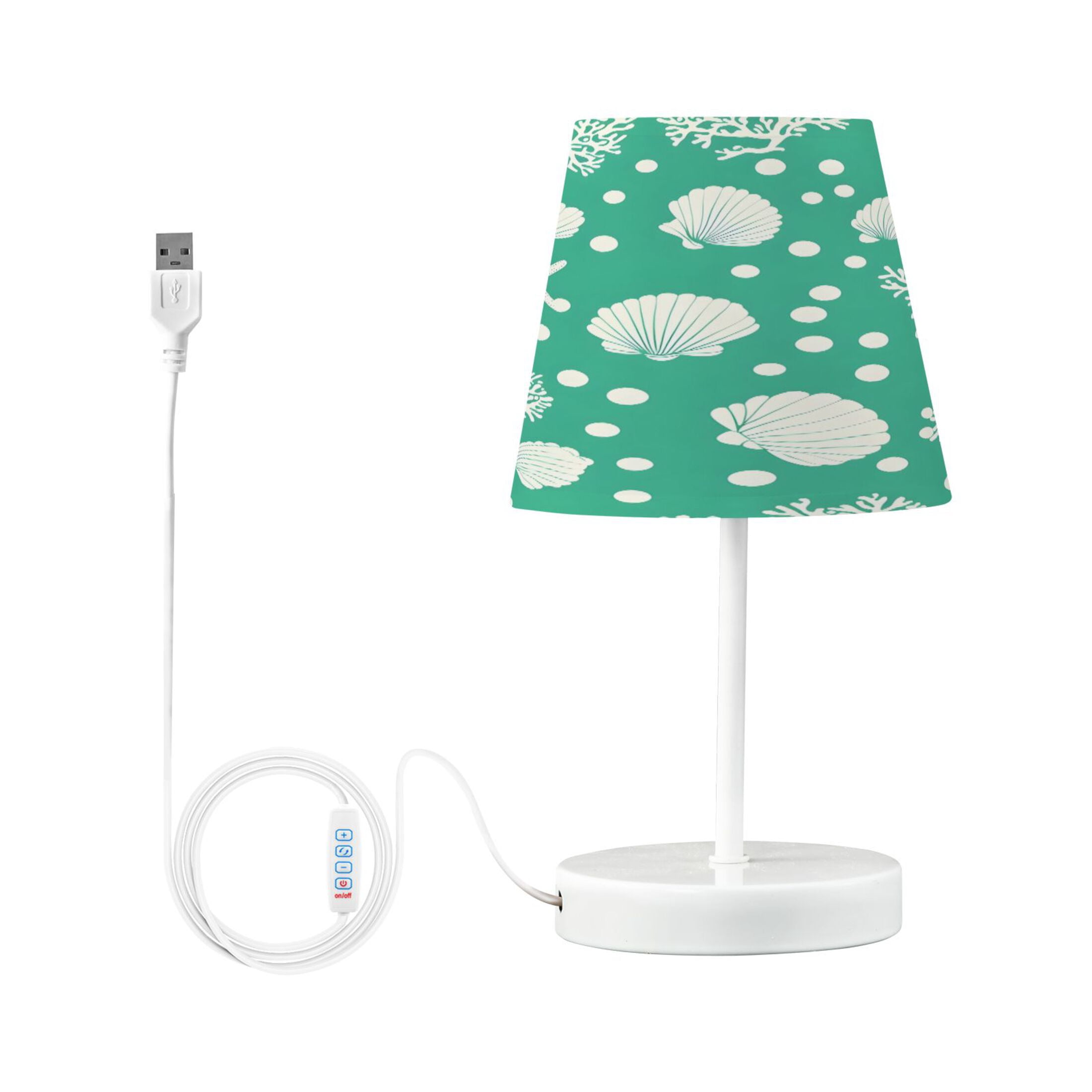 Ryvnso LED Bedside Table Lamp Seashell Coral Bedroom Desk Lamps ...