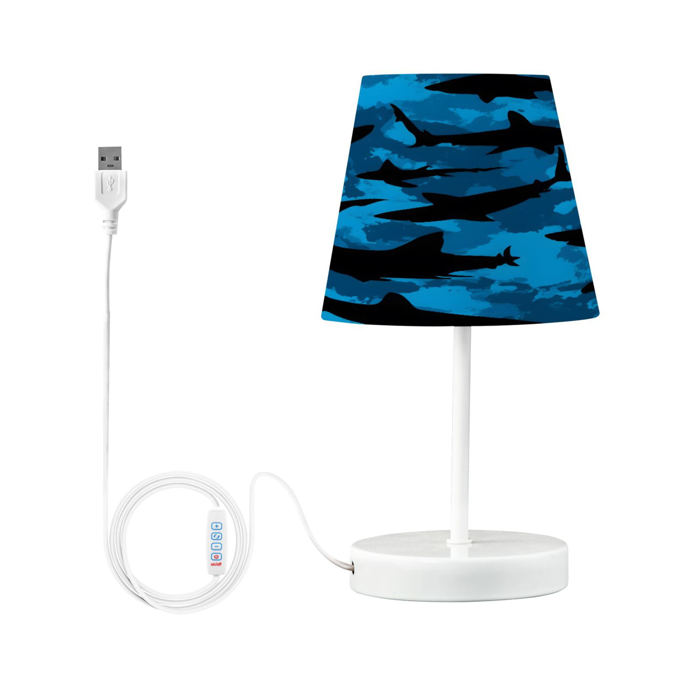 Ryvnso LED Bedside Table Lamp Shark Silhouette-s1 Bedroom Desk Lamps ...