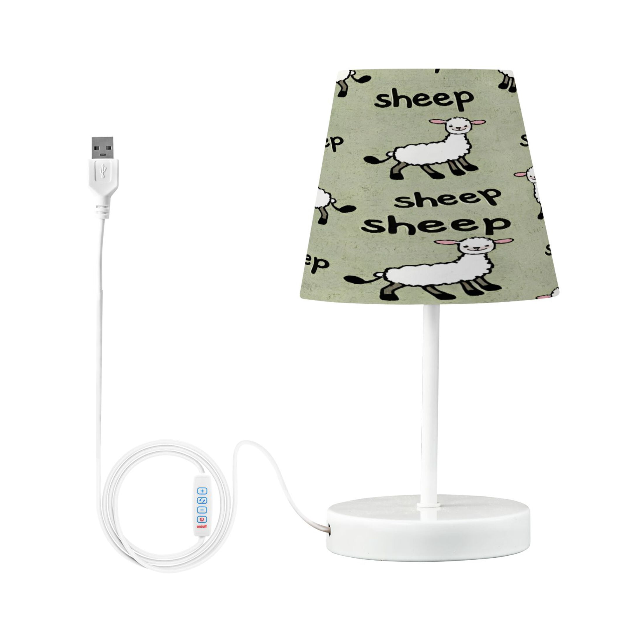 Ryvnso LED Bedside Table Lamp Sheep Cartoon Bedroom Desk Lamps ...