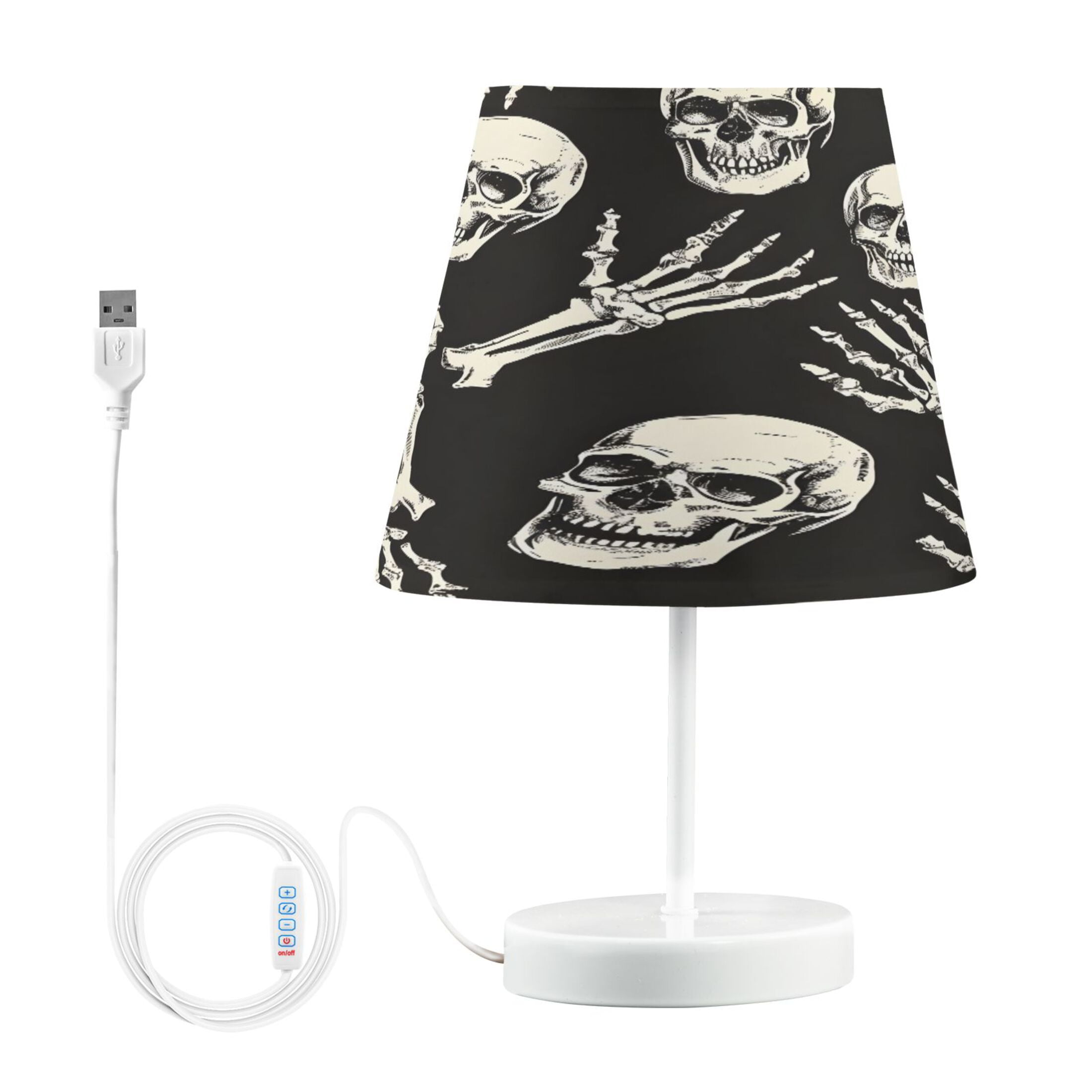 Ryvnso LED Bedside Table Lamp Skull Skeleton Hands Bedroom Desk Lamps ...