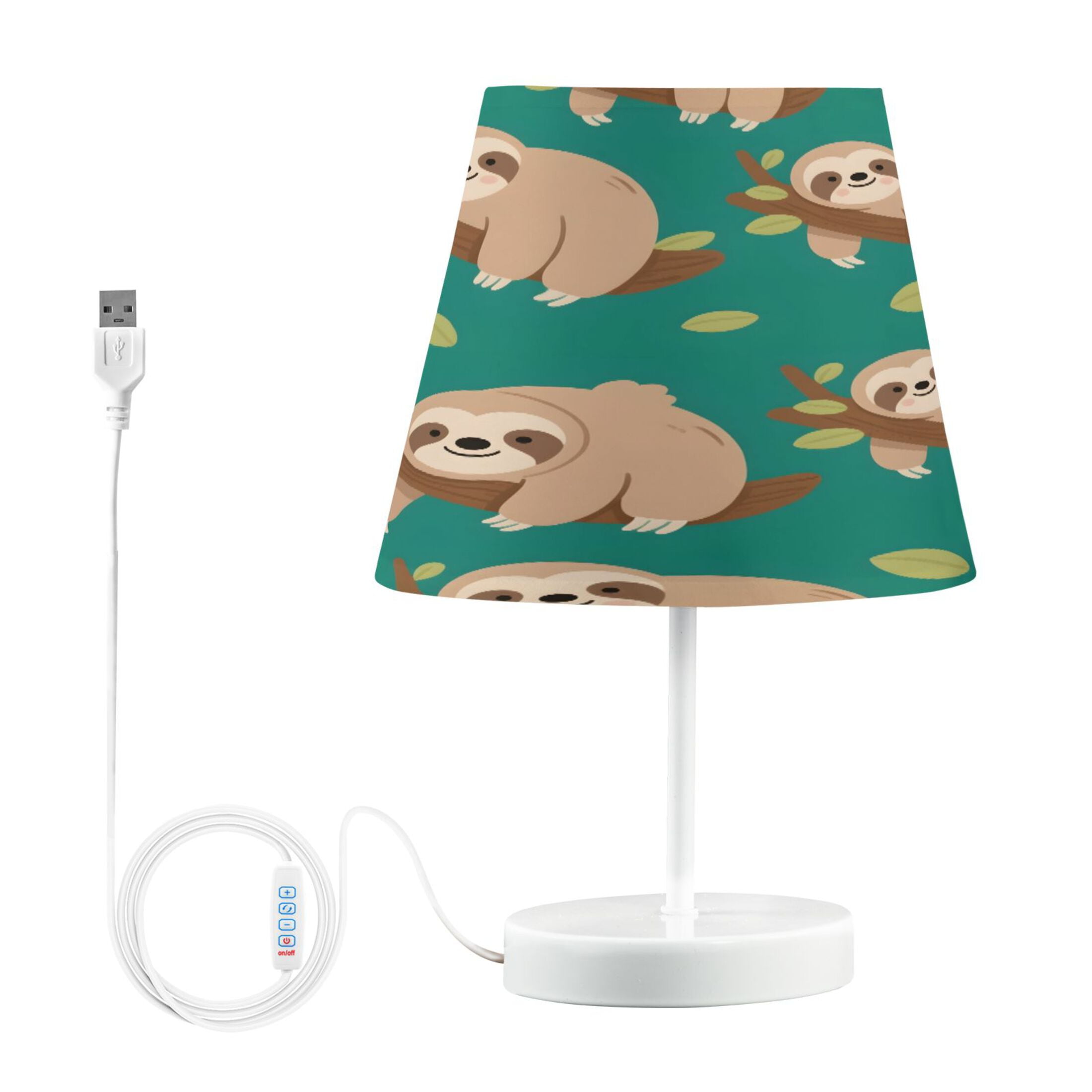Ryvnso LED Bedside Table Lamp Sloth on Tree Branch Bedroom Desk Lamps ...