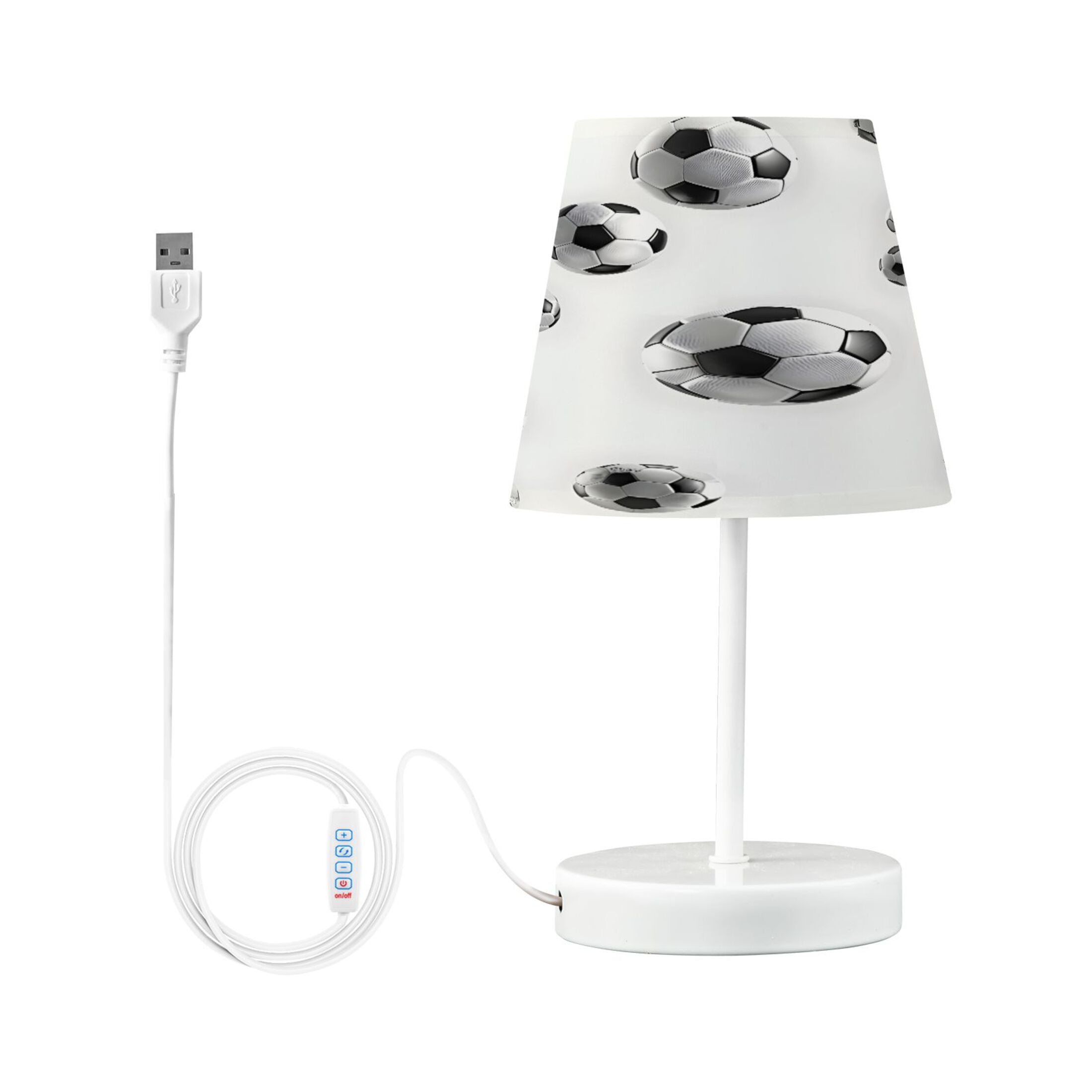Ryvnso LED Bedside Table Lamp Soccer Football Bedroom Desk Lamps ...