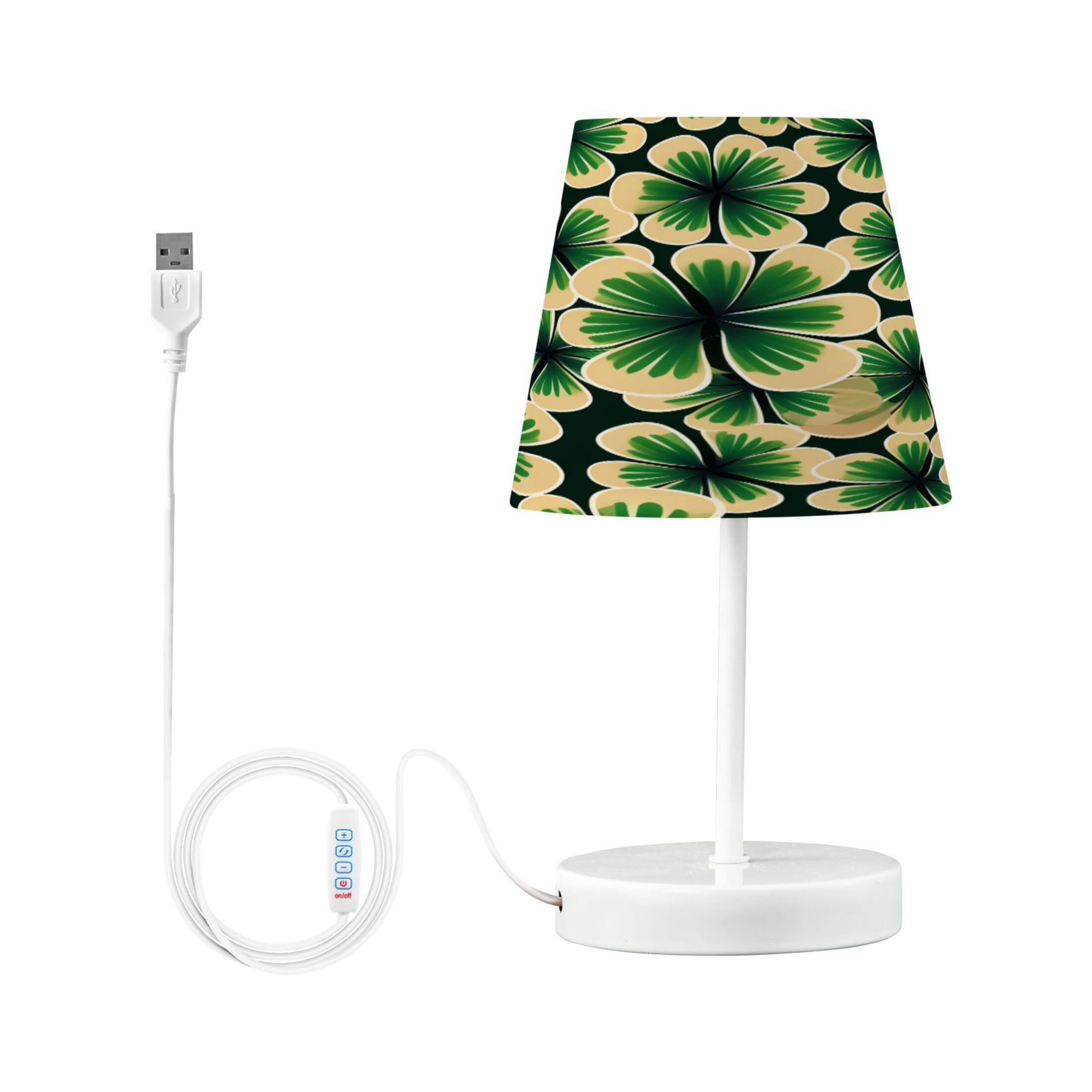 Ryvnso LED Bedside Table Lamp St Patrick Art Clover Bedroom Desk Lamps ...