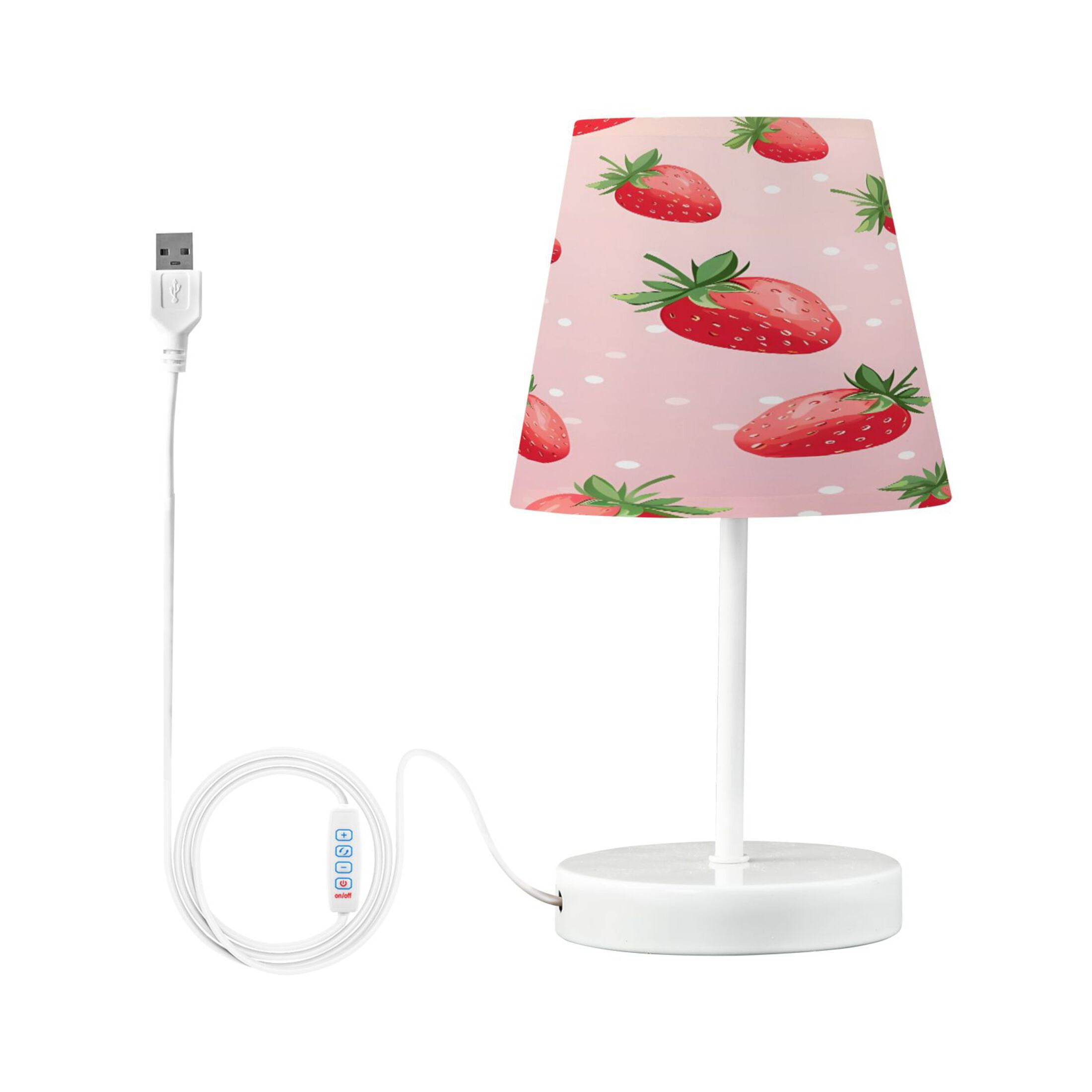 Ryvnso LED Bedside Table Lamp Strawberry Fruits Bedroom Desk Lamps ...