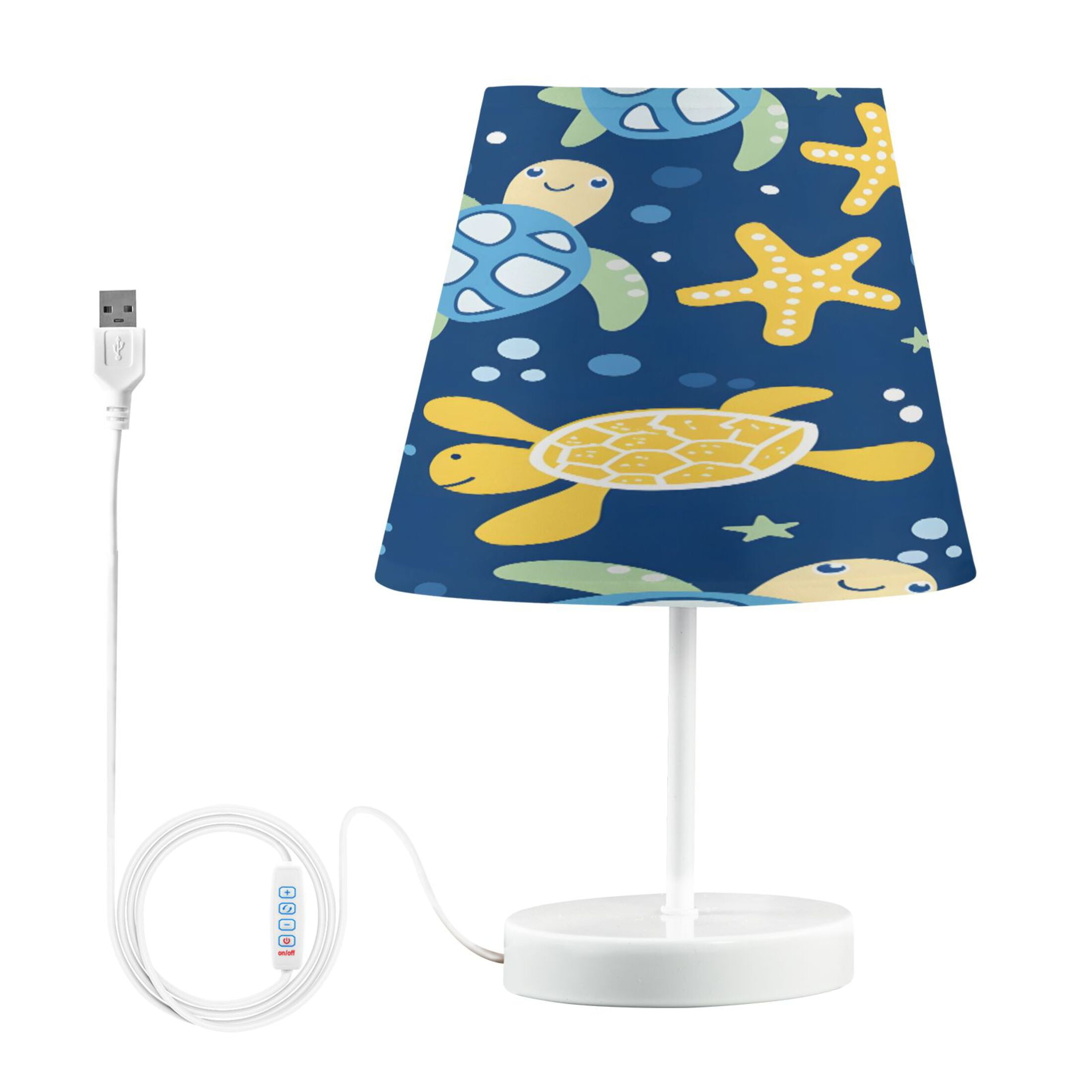 Ryvnso LED Bedside Table Lamp Turtle and Sea Star Bedroom Desk Lamps ...