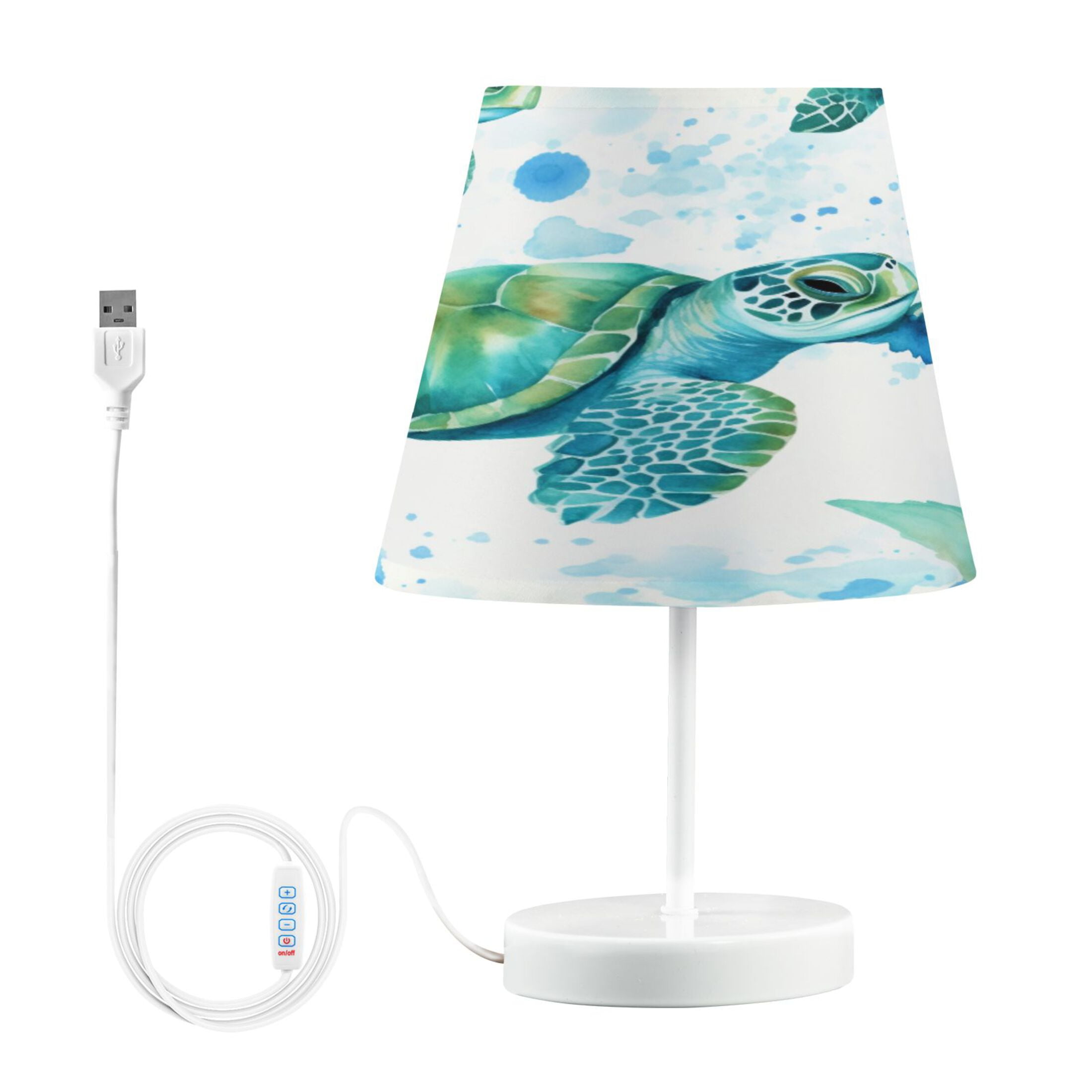 Ryvnso LED Bedside Table Lamp Turtles in Ocean Bedroom Desk Lamps ...
