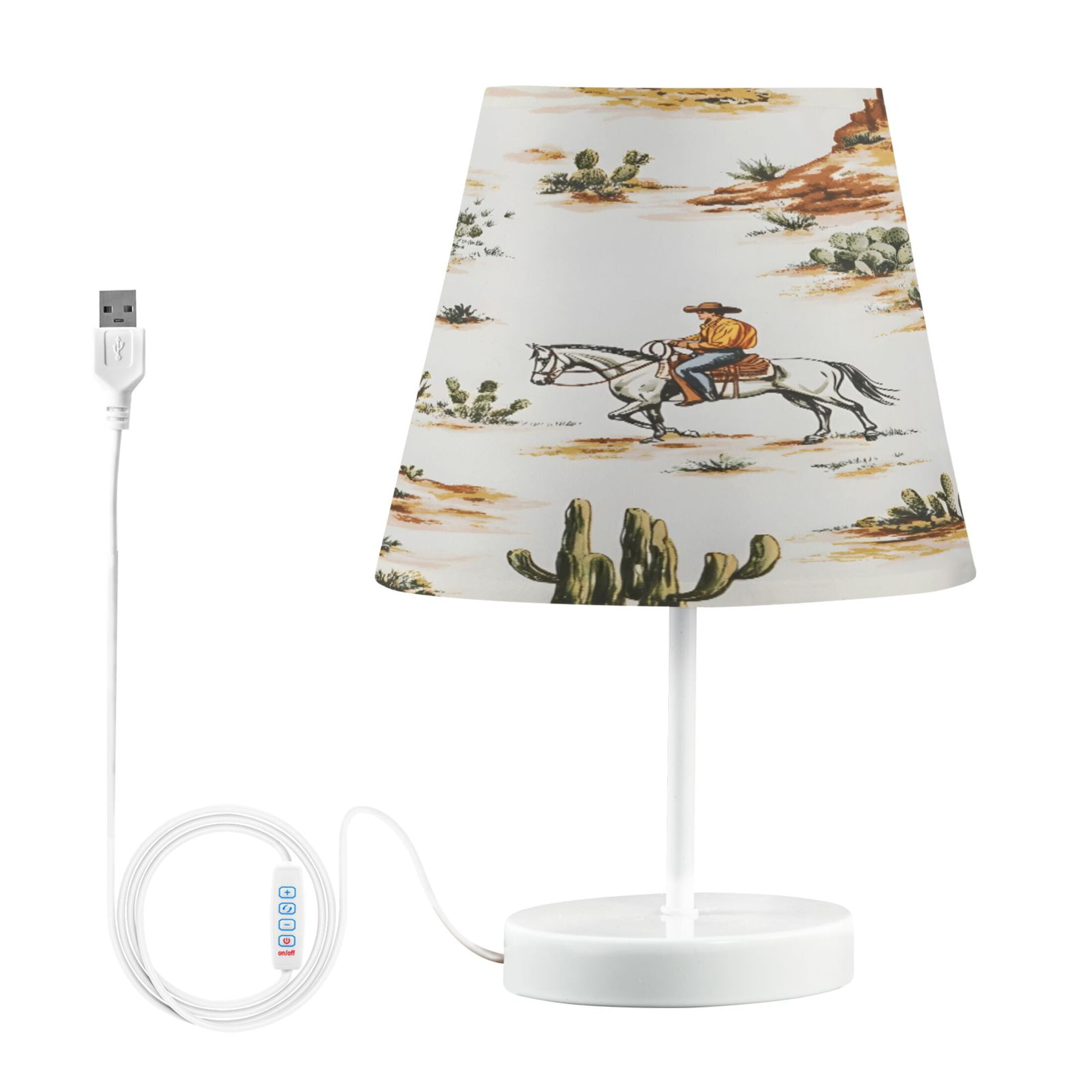 Ryvnso LED Bedside Table Lamp Western Cowboy Horses Bedroom Desk Lamps ...
