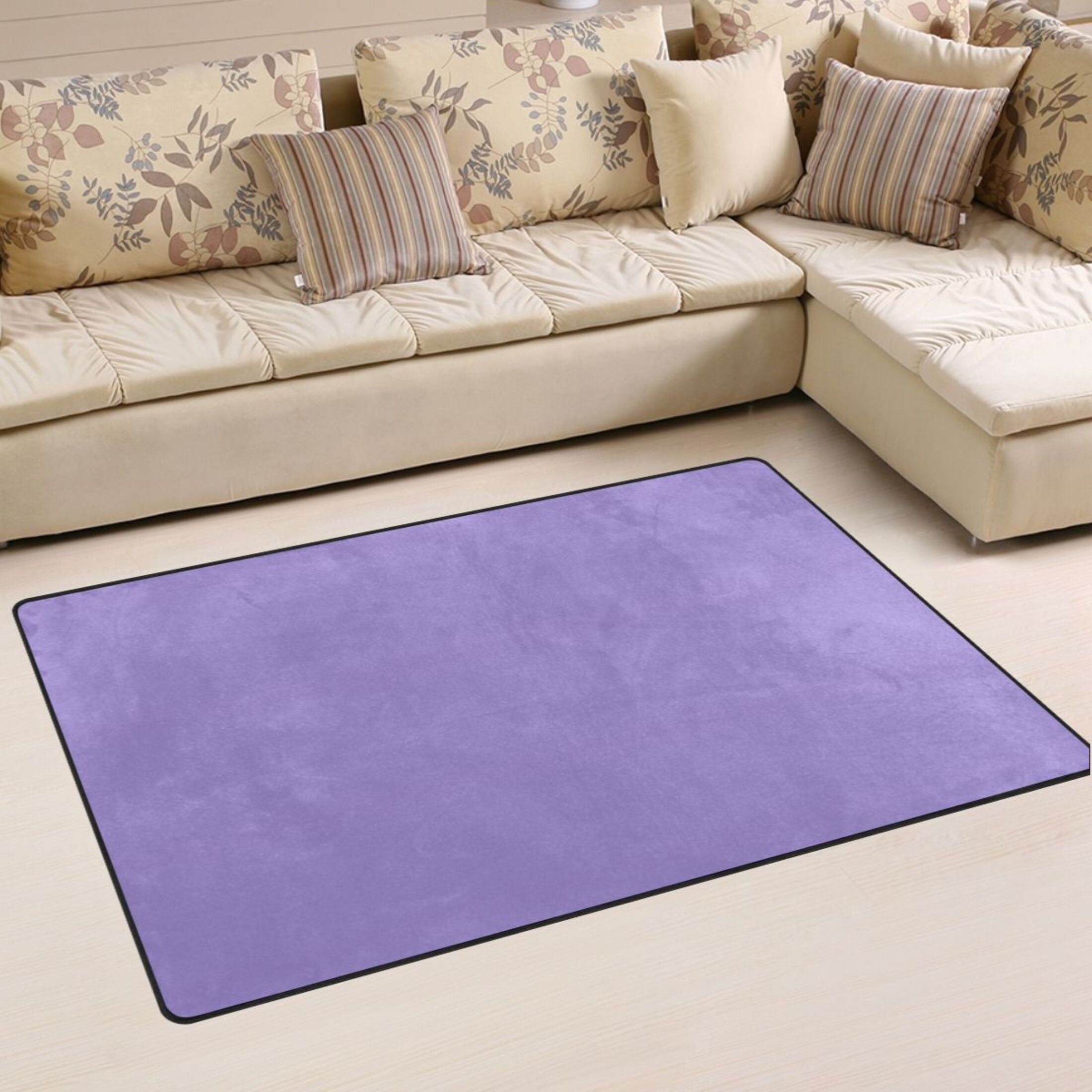Ryvnso Lavender Purple Area Floor Mat Non-Slip Carpet Soft Rugs ...