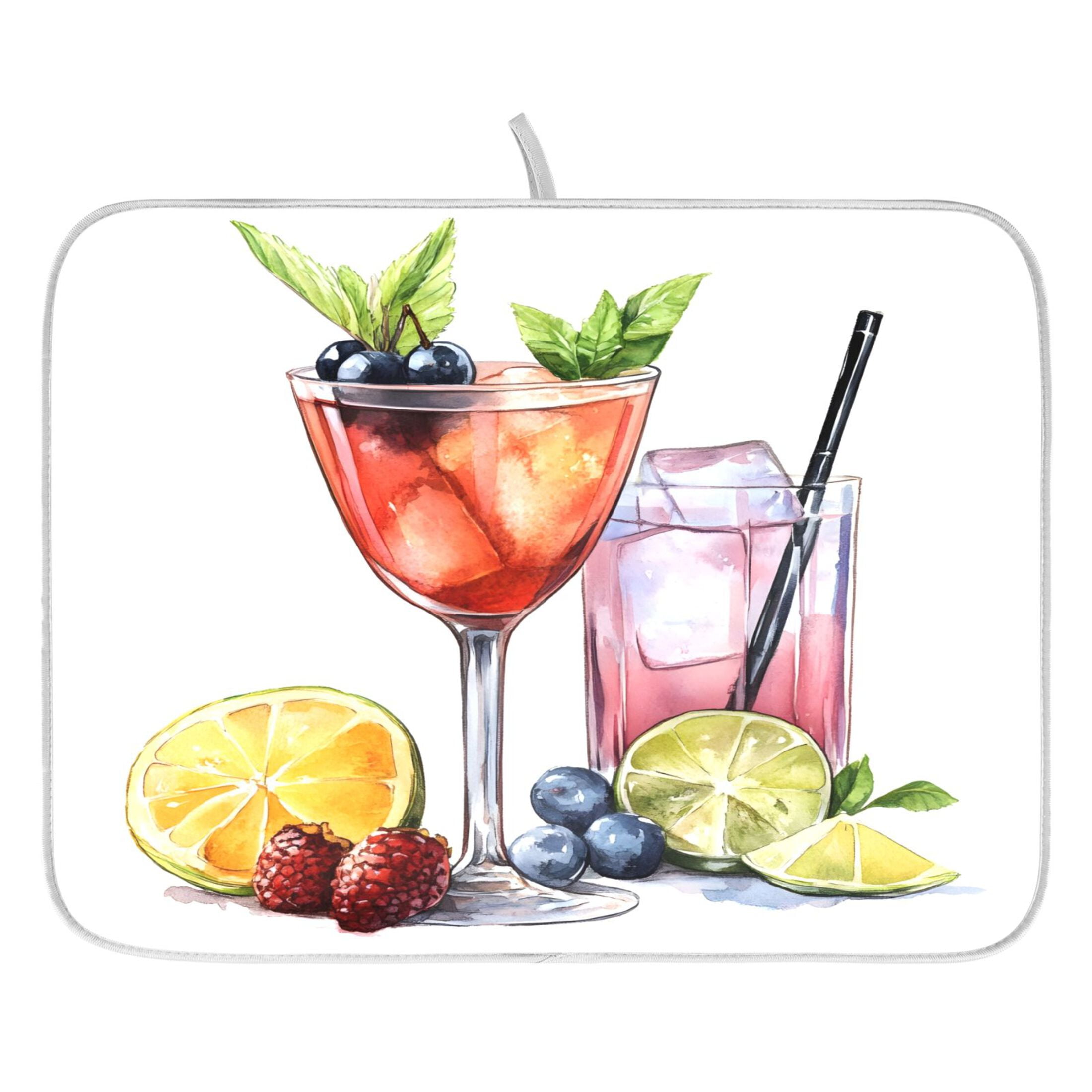 Ryvnso Lemon Drink Dish Drying Mat for Kitchen Countertop 16x18 Small ...