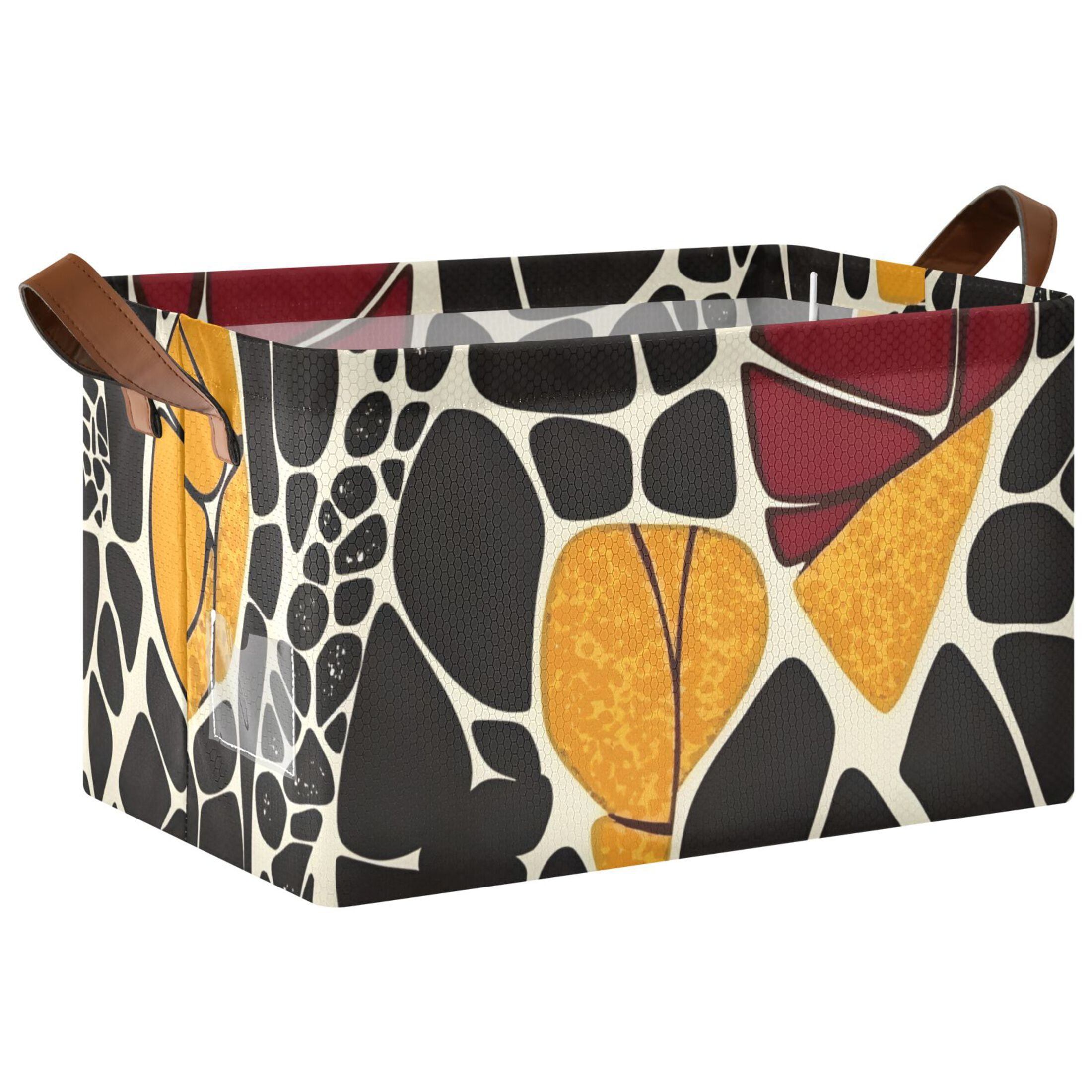 Ryvnso Leopard Paint Storage Bins Large Basket Foldable Cube Toys ...