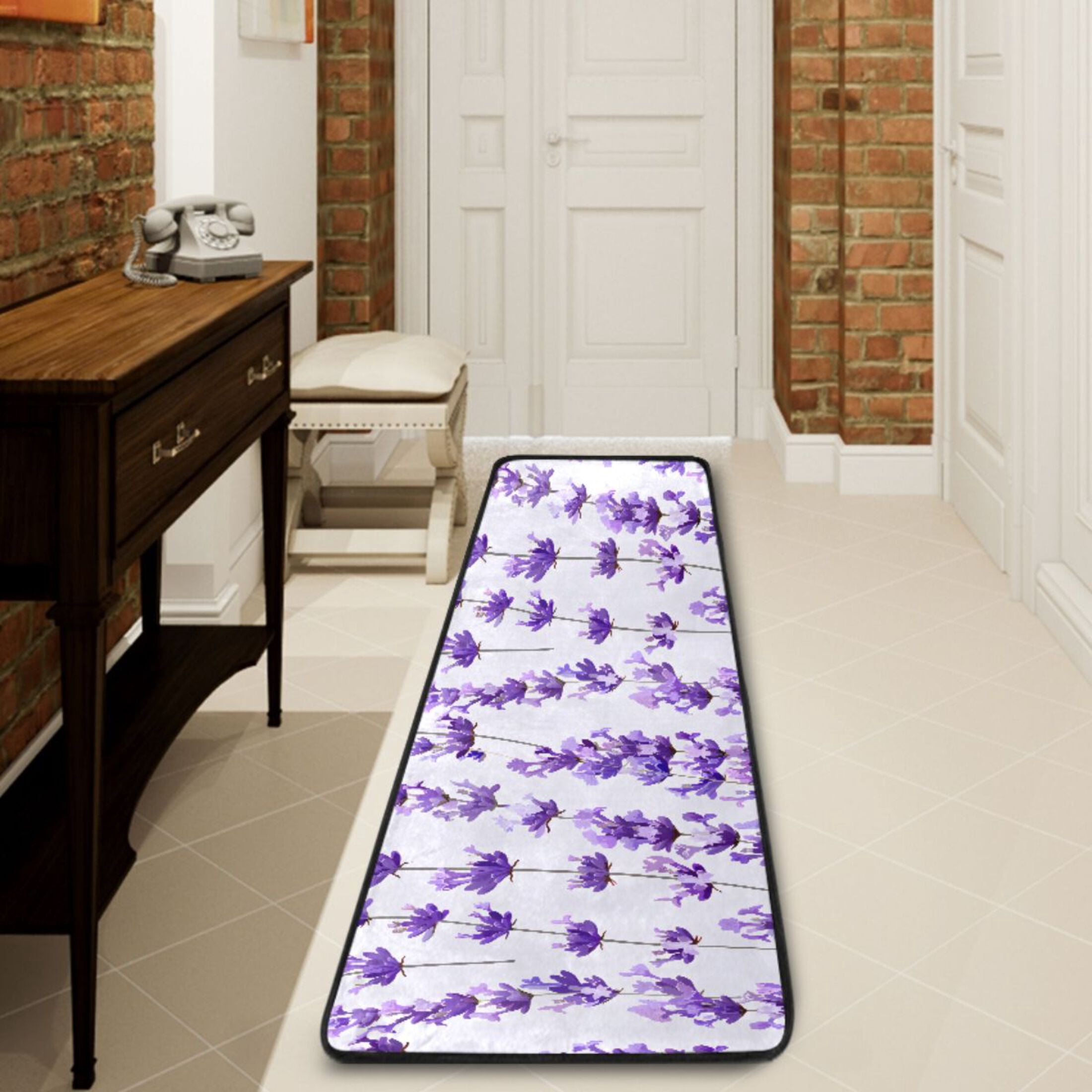Ryvnso Lively Lavender Hallway Runner Rugs Floor Carpet Non Slip ...