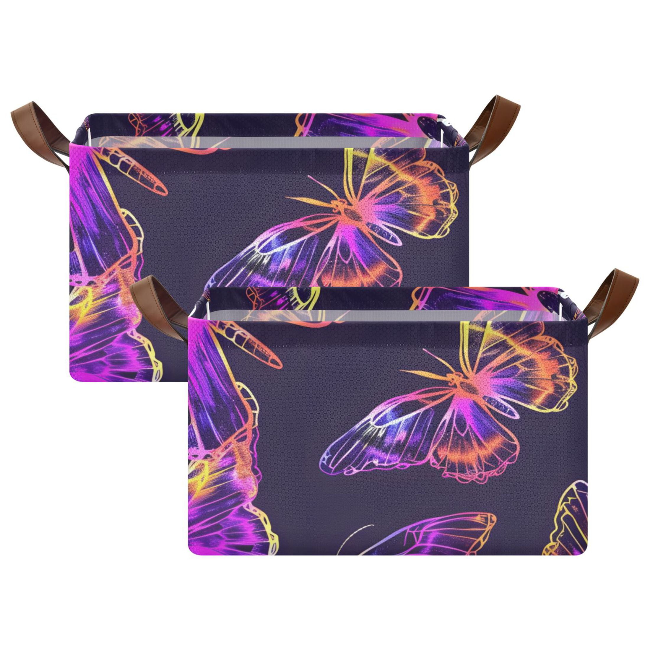 Ryvnso Magic Butterfly Storage Bins Large Basket Foldable Cube Toys ...