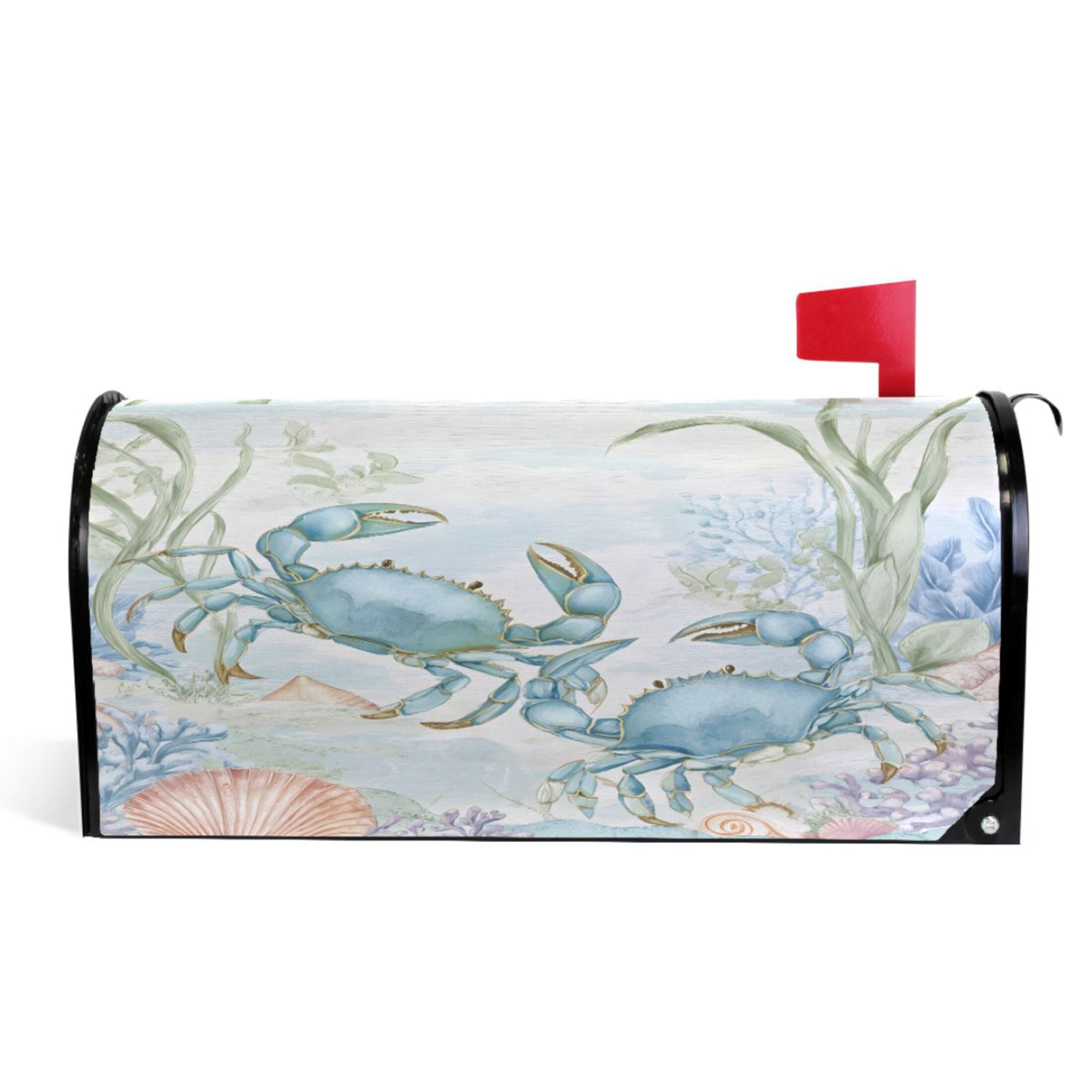 Ryvnso Mailbox Cover Crabs in Ocean Magnetic Mailbox Wrap Standard Size ...