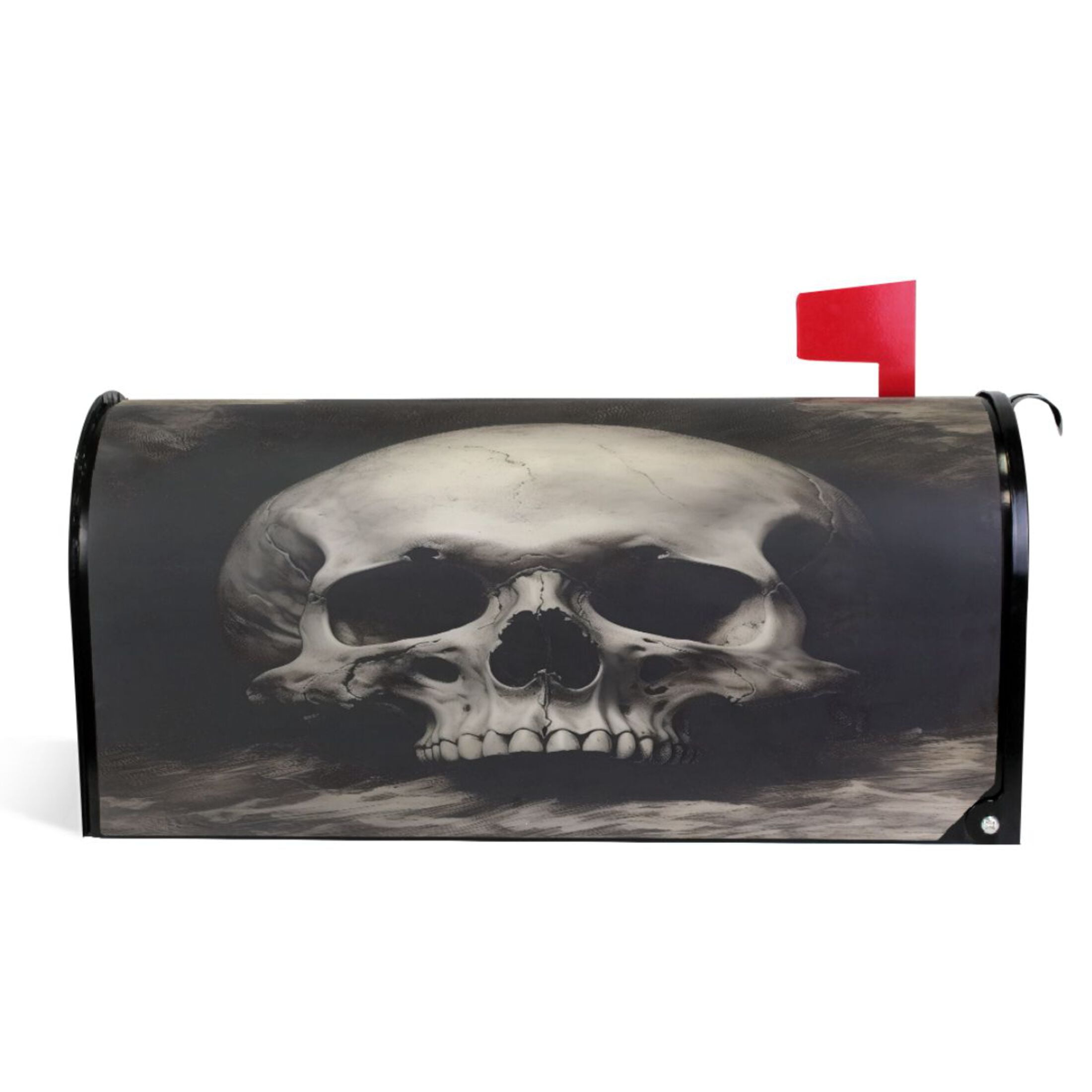 Ryvnso Mailbox Cover Skeleton Skull Magnetic Mailbox Wrap Standard Size ...