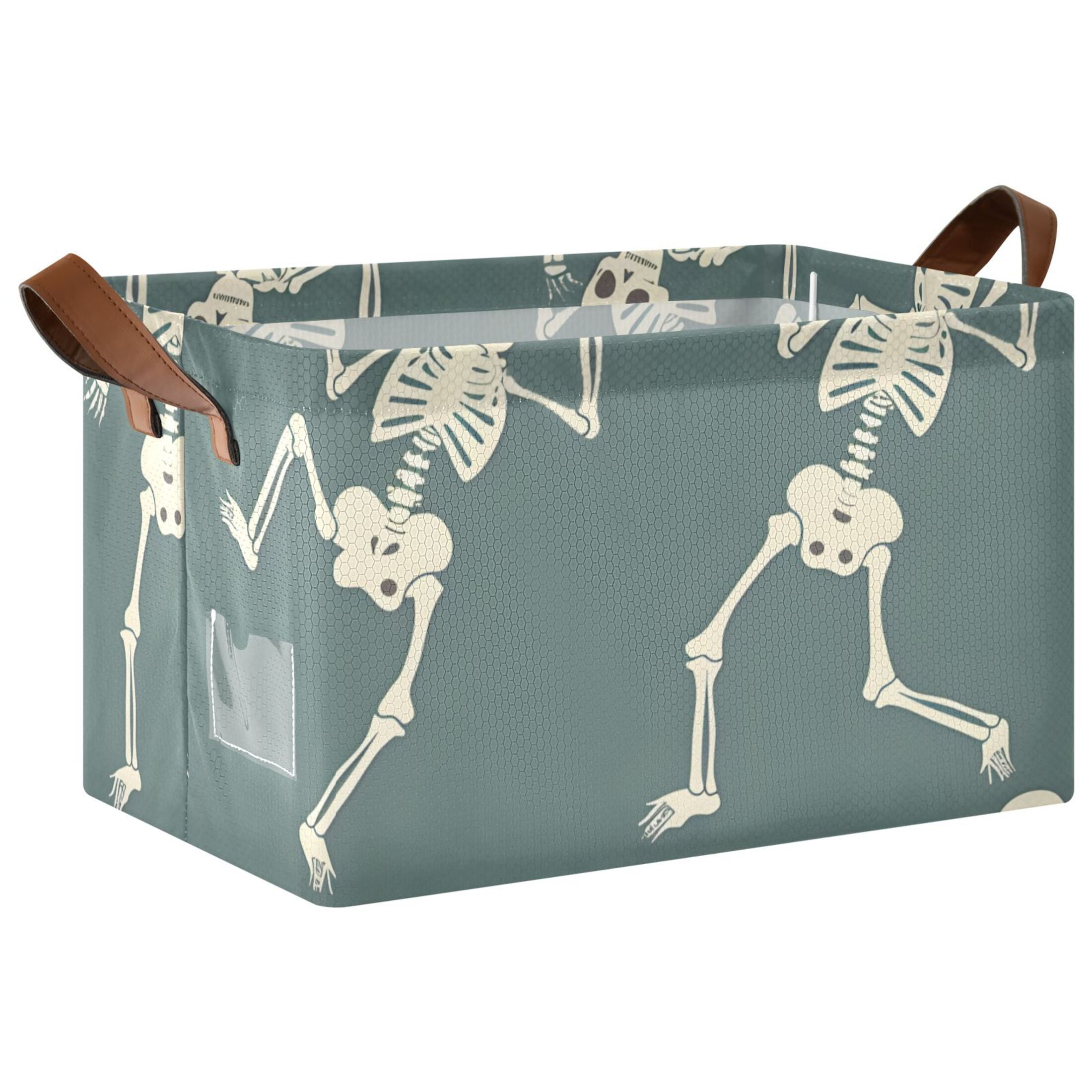 Ryvnso Many Skeleton Dancing Storage Bins Large Basket Foldable Cube ...