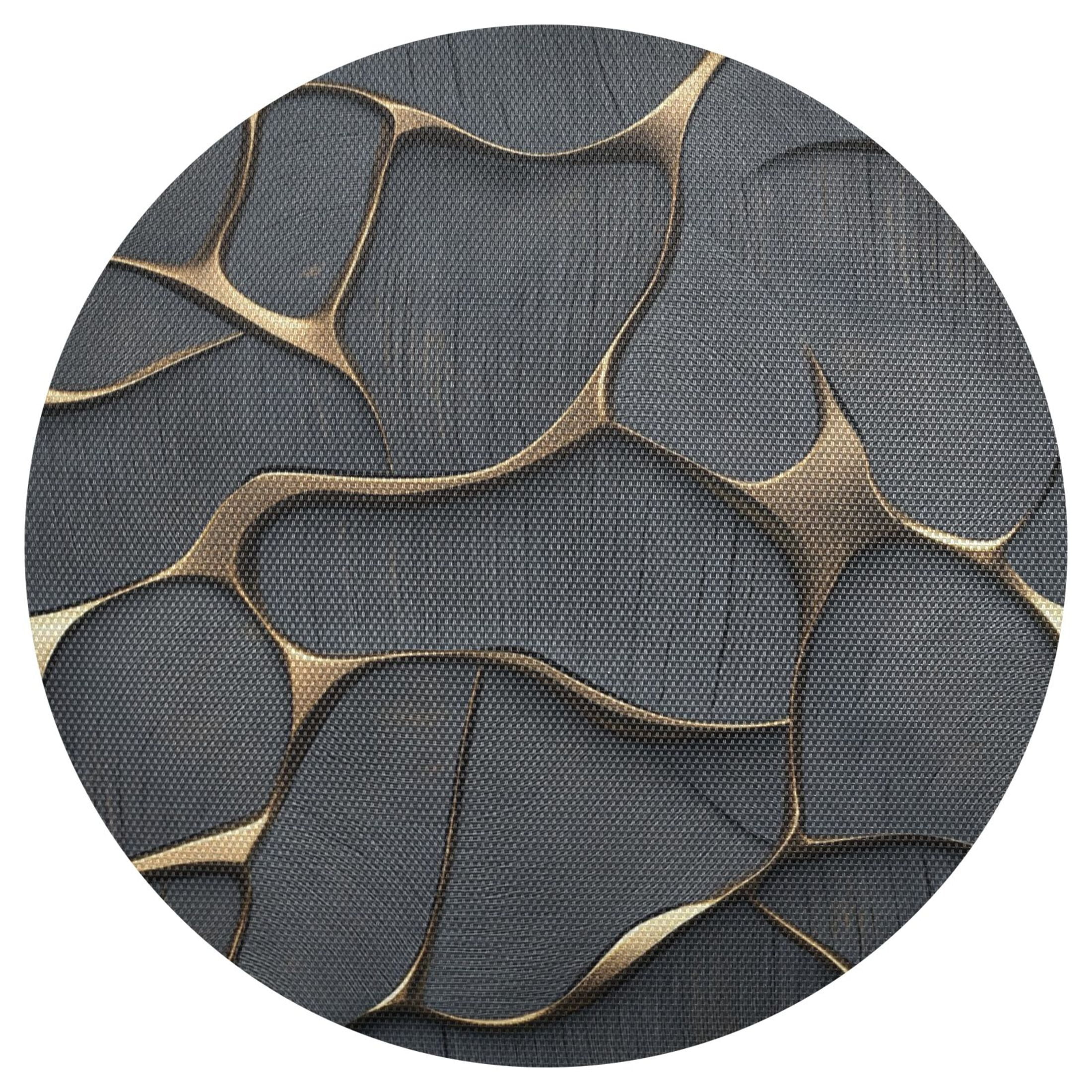 Ryvnso Marble with Golden Round Plate Mats Dining Table Placemat 1 ...