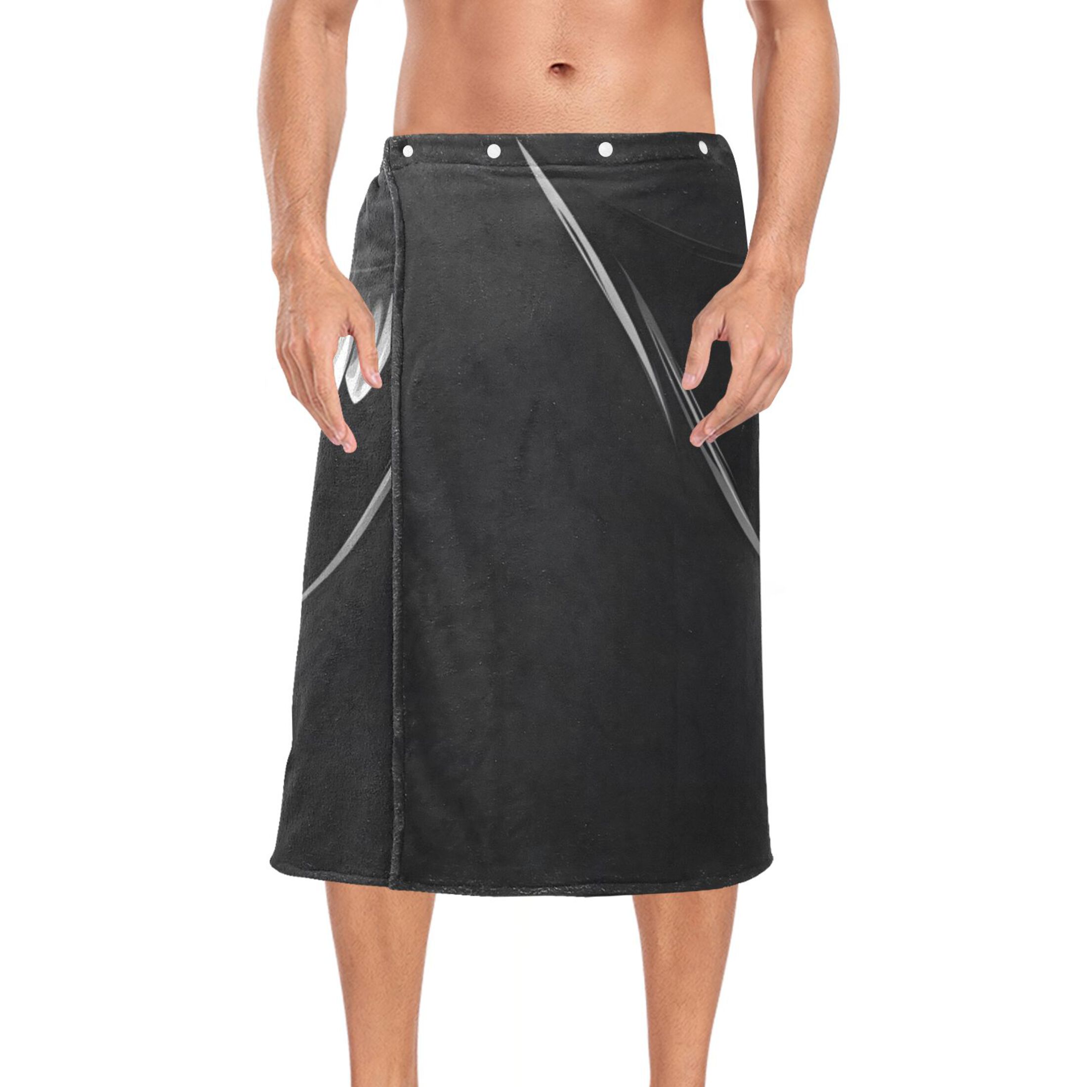 Ryvnso Men's Adjustable Shower Wrap Mouth Bath Towels with Snap Closure ...