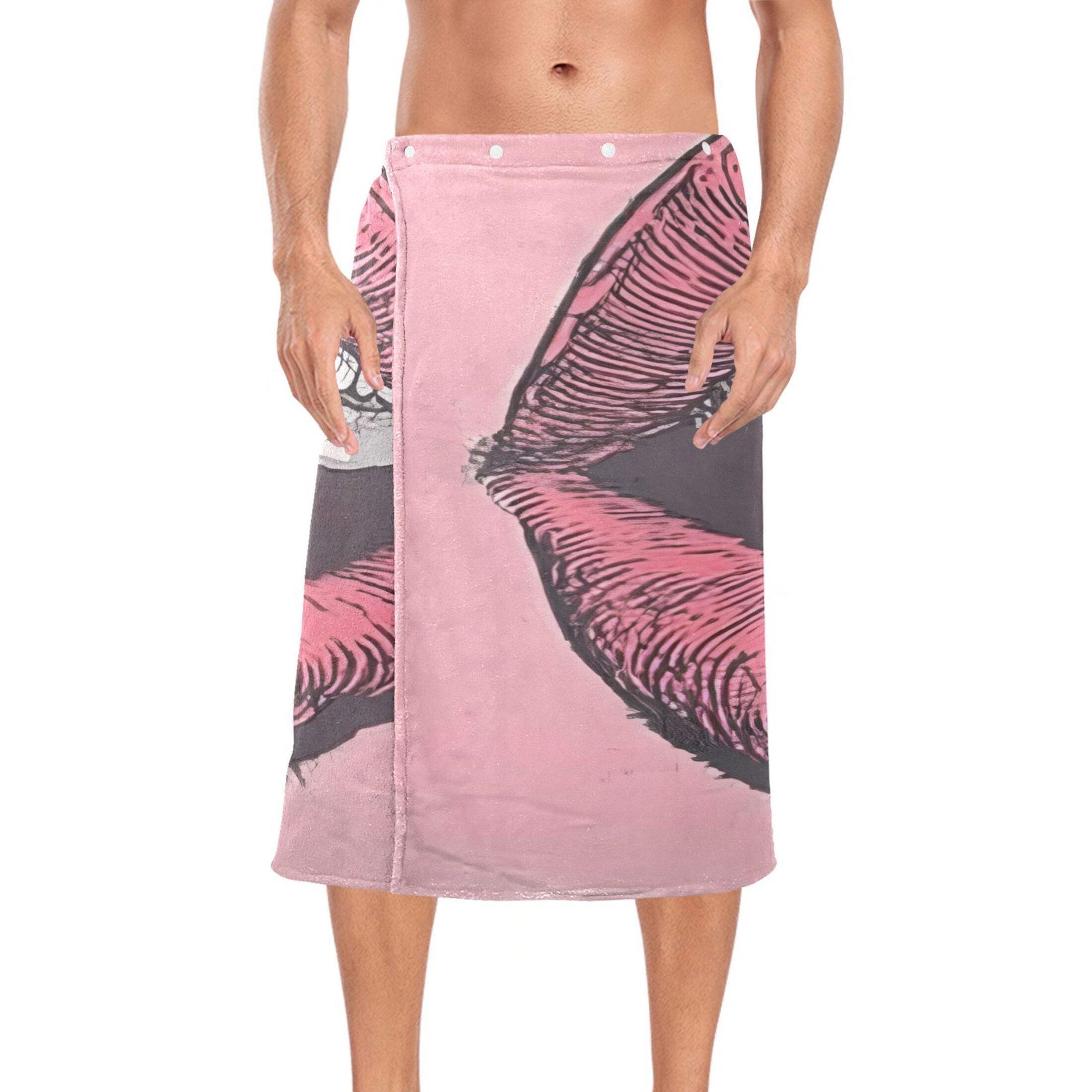 Ryvnso Men's Adjustable Shower Wrap Skull in Mouth Bath Towels with ...