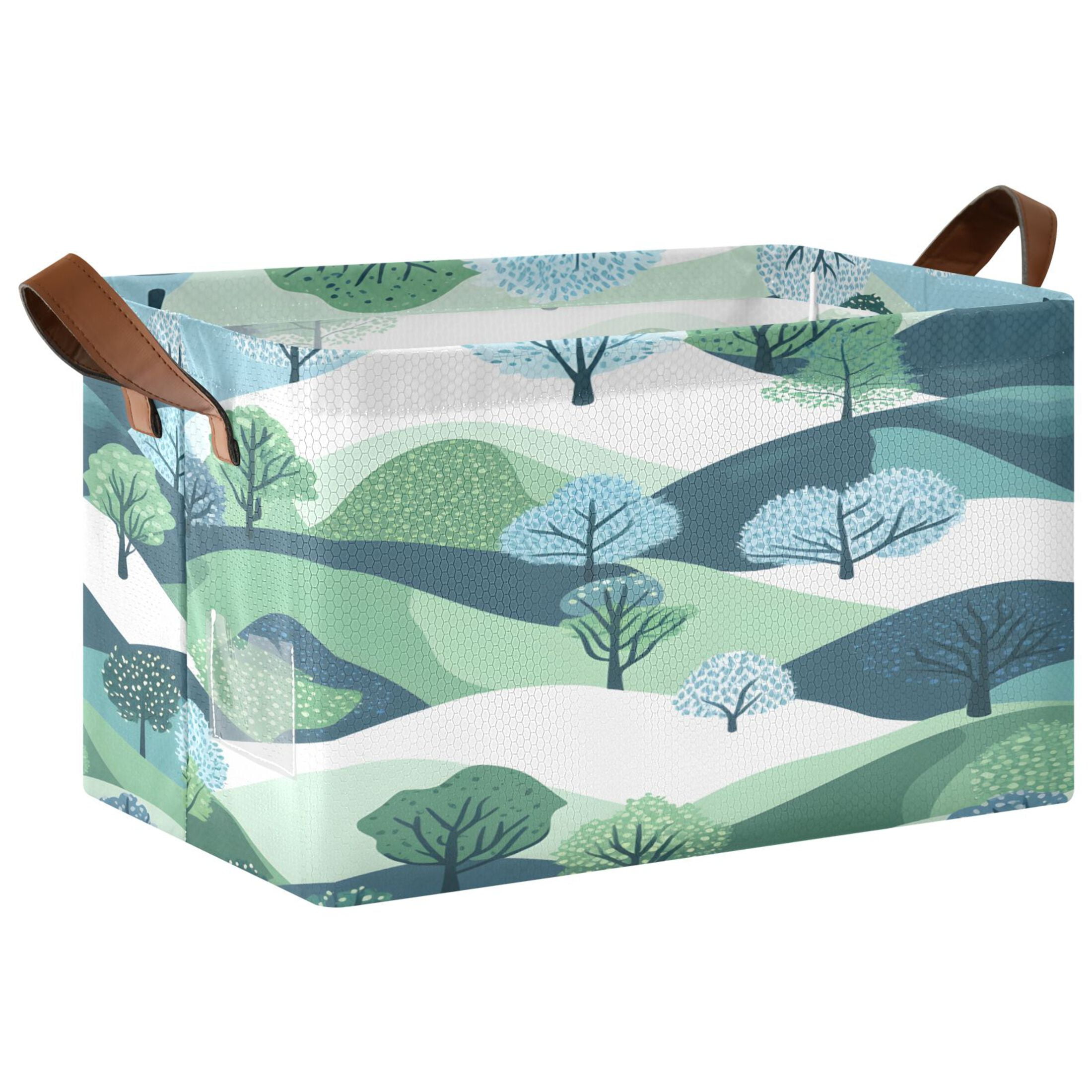 Ryvnso Mountain Print Storage Bins Large Basket Foldable Cube Toys ...