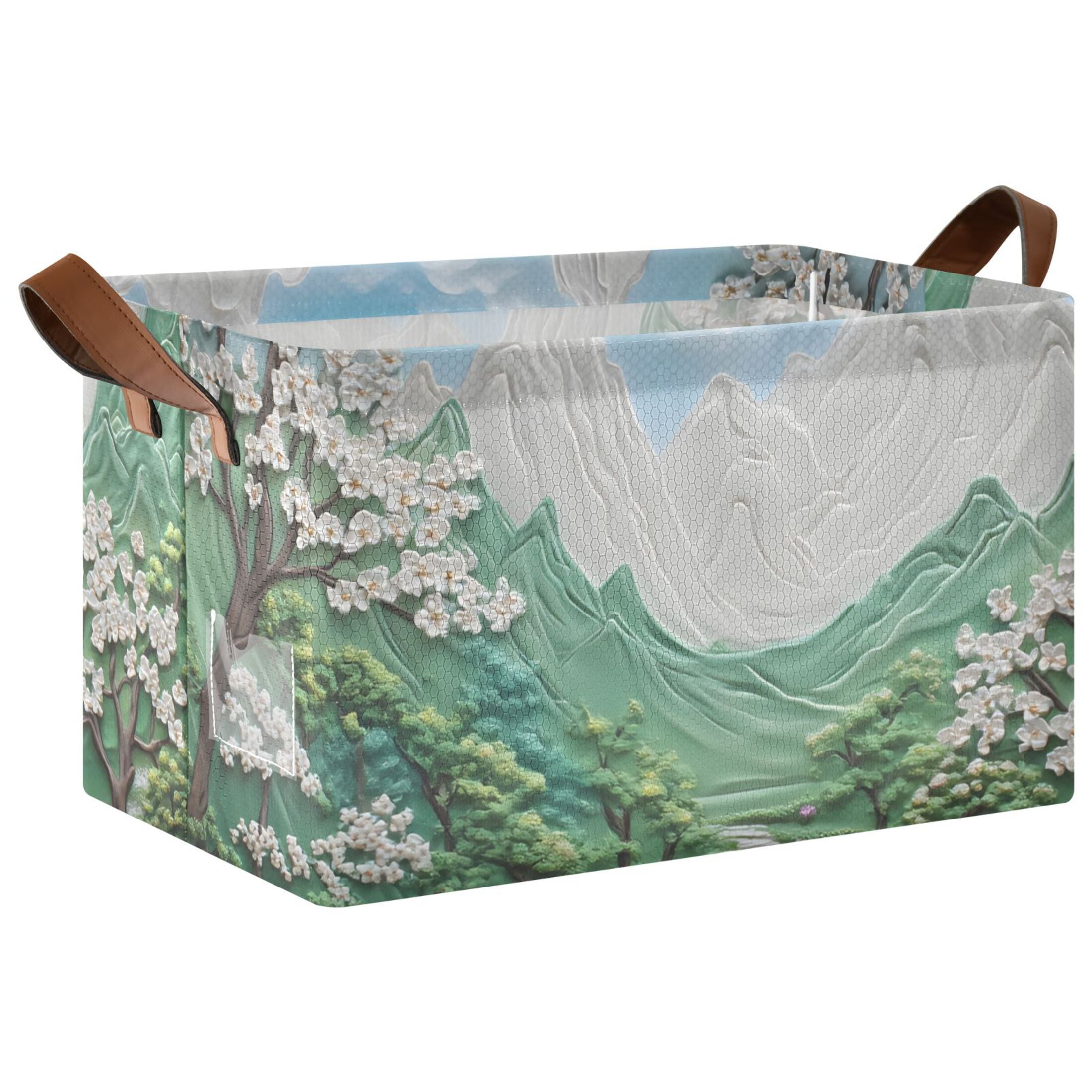 Ryvnso Mountains Paint Storage Bins Large Basket Foldable Cube Toys ...