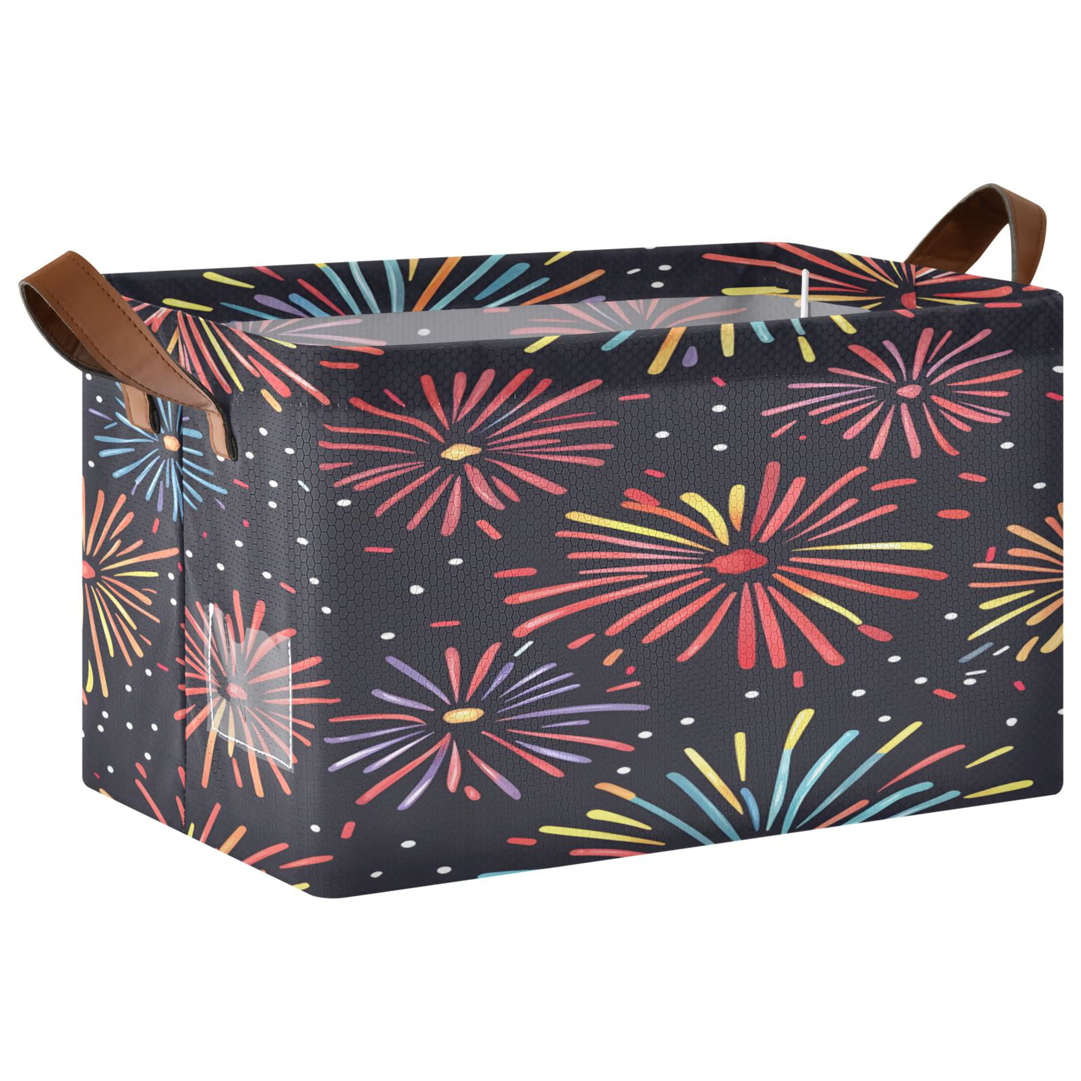 Ryvnso New Year Fireworks Storage Bins Large Basket Foldable Cube Toys ...