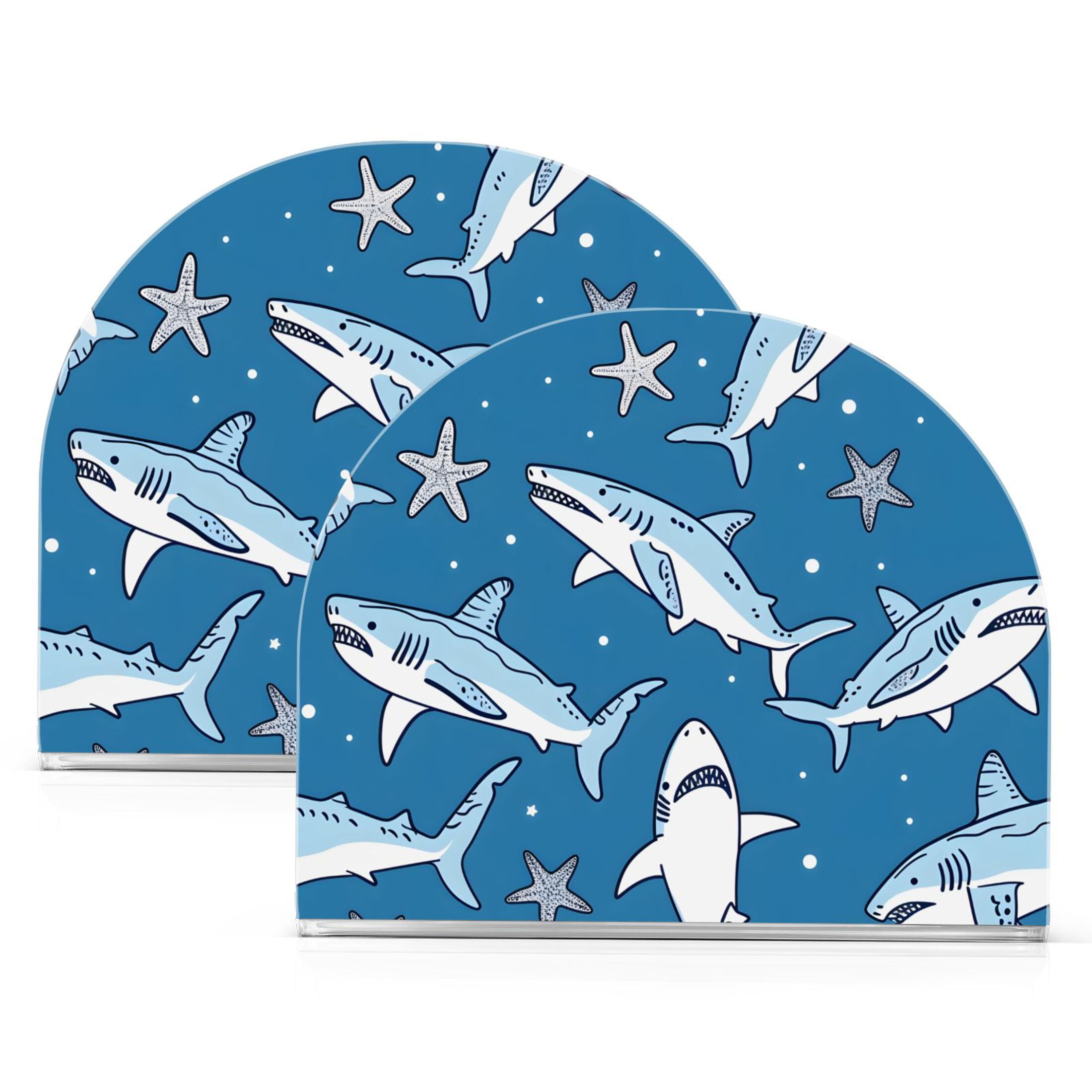 Ryvnso Ocean Sharks and Sea Stars Acrylic Napkin Holder Table Kitchen ...
