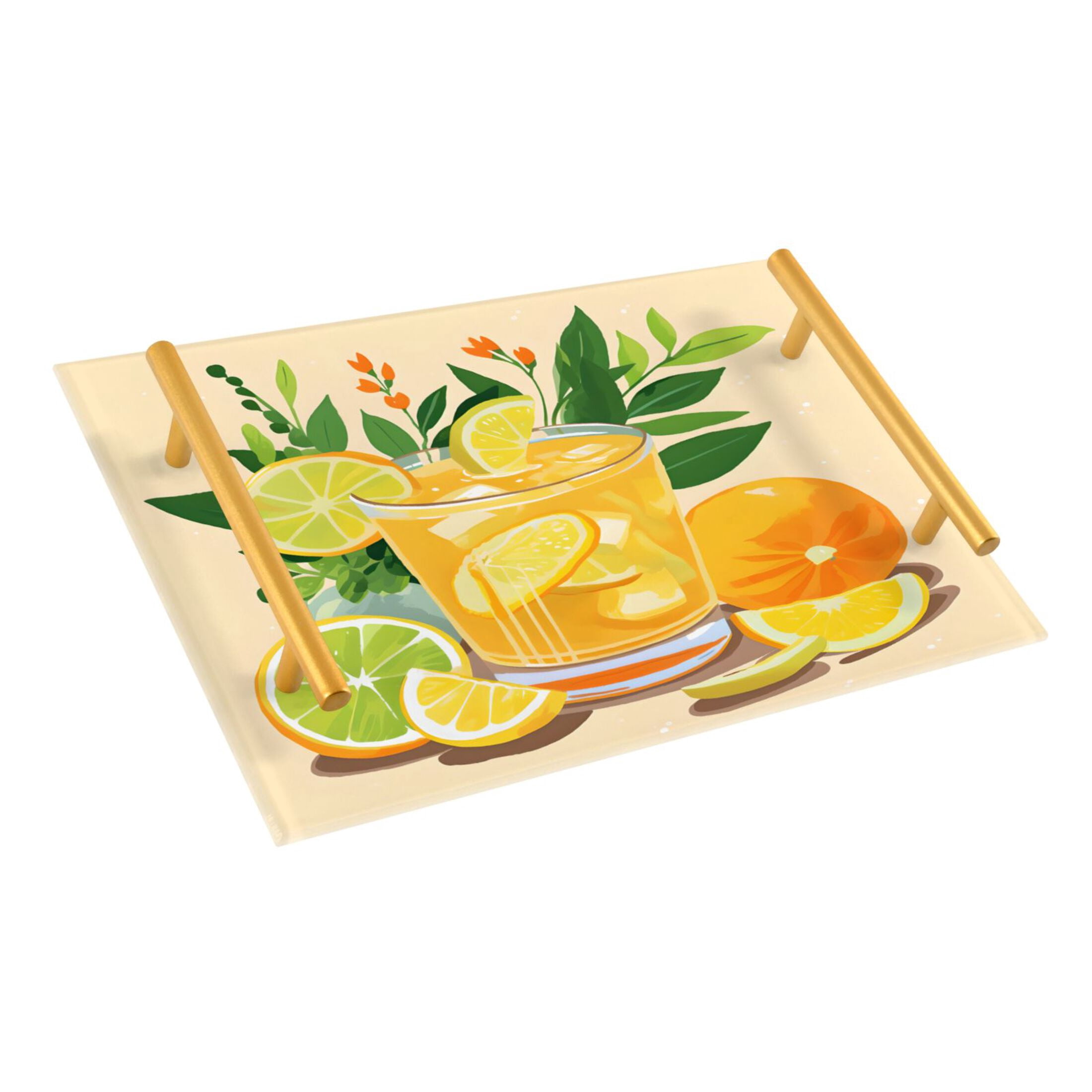 Ryvnso Orange Juice Bathroom Tray Vanity Countertop Trays Acrylic ...