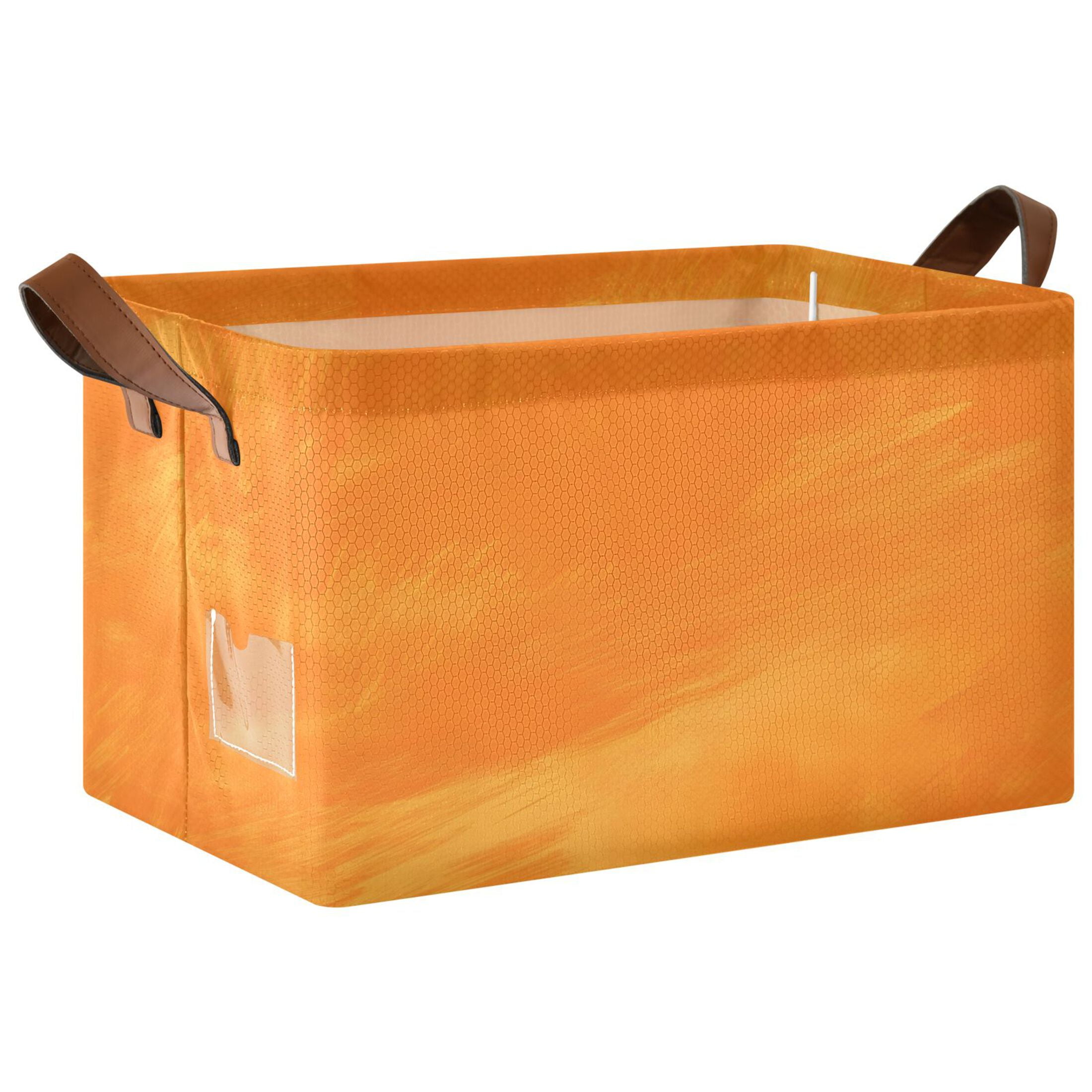 Ryvnso Orange Oil Pattern Storage Bins Large Basket Foldable Cube Toys ...